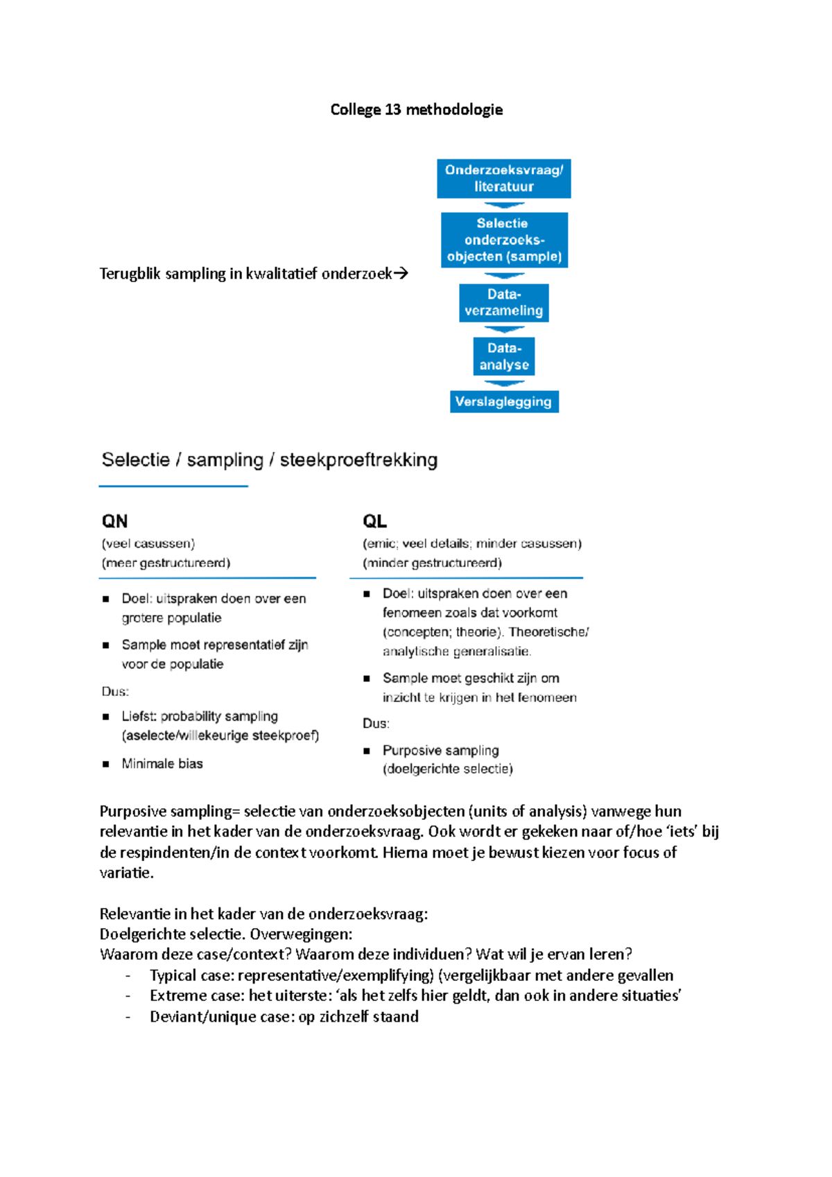 Methodologie college 13 (26 nov) - College 13 methodologie Terugblik ... Methodologie college 13 (26 nov) - College 13 methodologie Terugblik ...