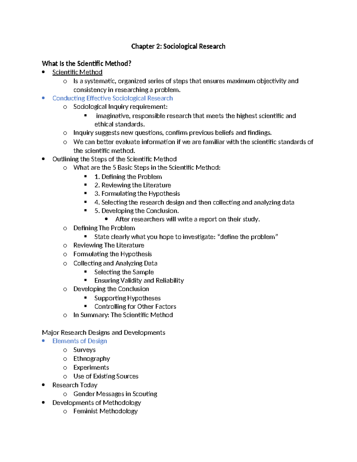 Chapter 2- Sociological Research - Chapter 2: Sociological Research ...