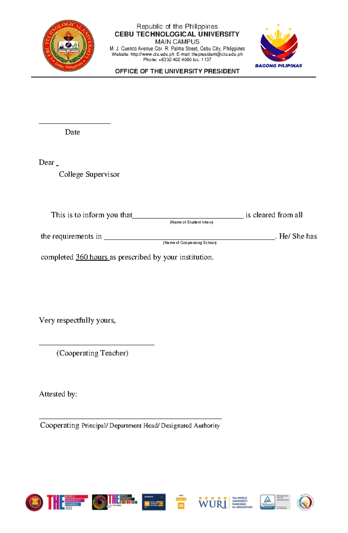 EXIT-FORM W-Header - NA for now - Republic of the Philippines CEBU ...