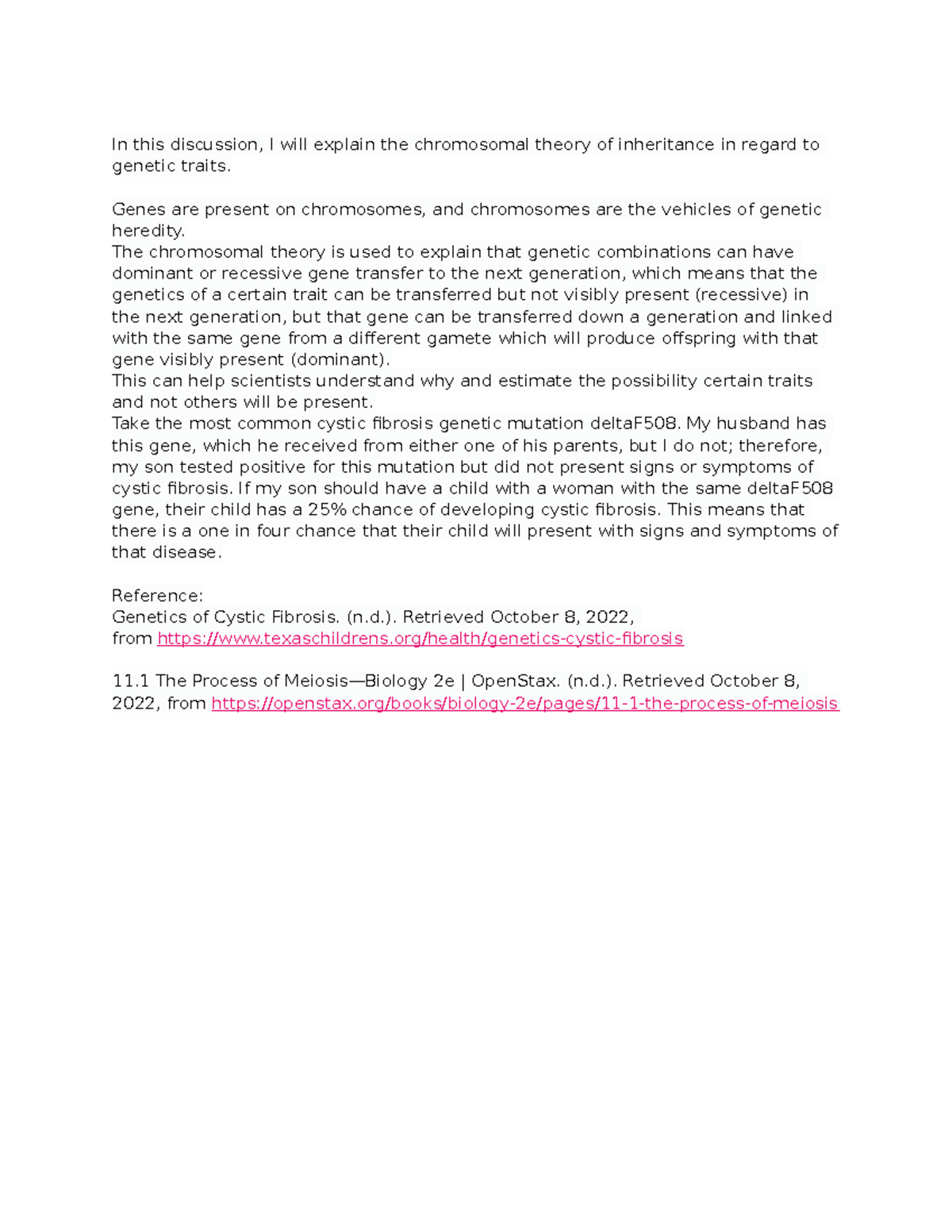 BIOL 1121 Discussion Forum Unit 6 - In this discussion, I will explain ...