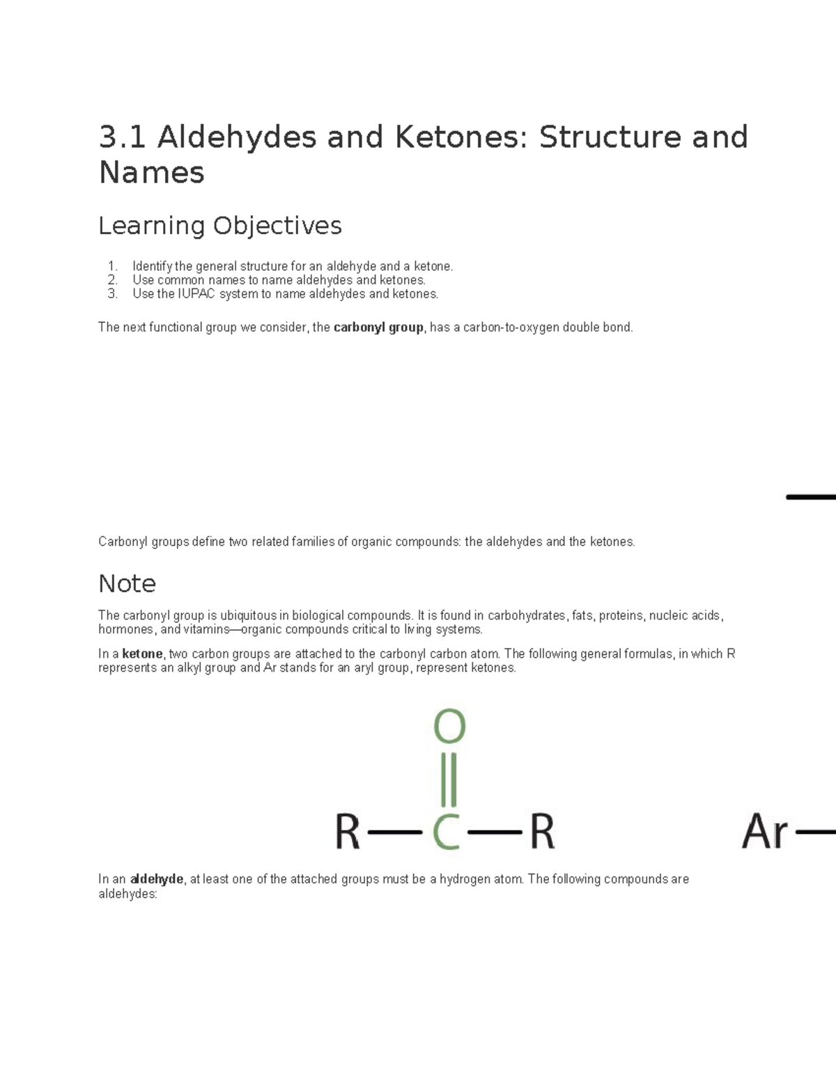 Aldehydes AND Ketones - 3 Aldehydes and Ketones: Structure and Names ...