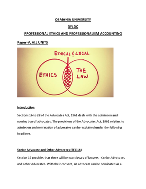 Professional ethics unit 1-2 - Professional Ethics Bar Bench Relation ...