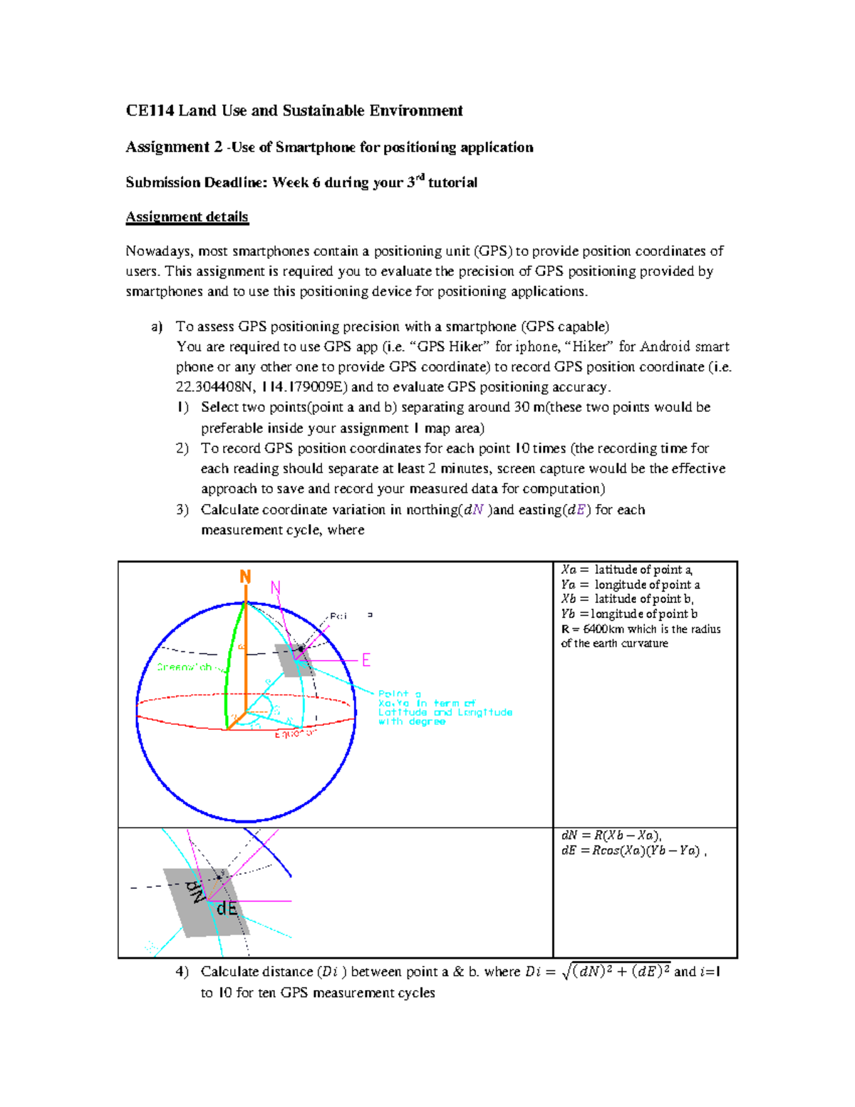 Assignment 2 - CE114 Land Use and Sustainable Environment Assignment 2 ...