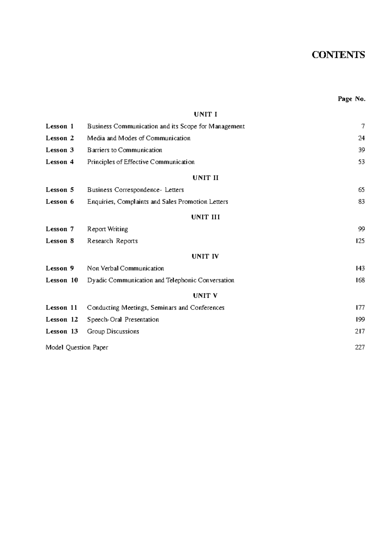 Managerial-communication - Page No. UNIT I Lesson 1 Business ...