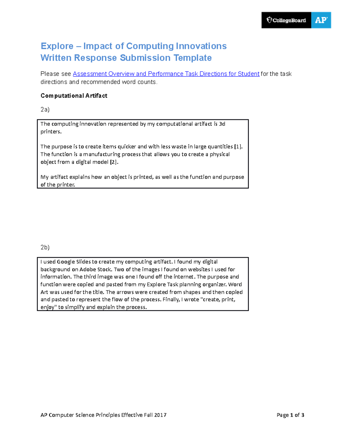 Explore Task Questions - Explore – Impact of Computing Innovations ...