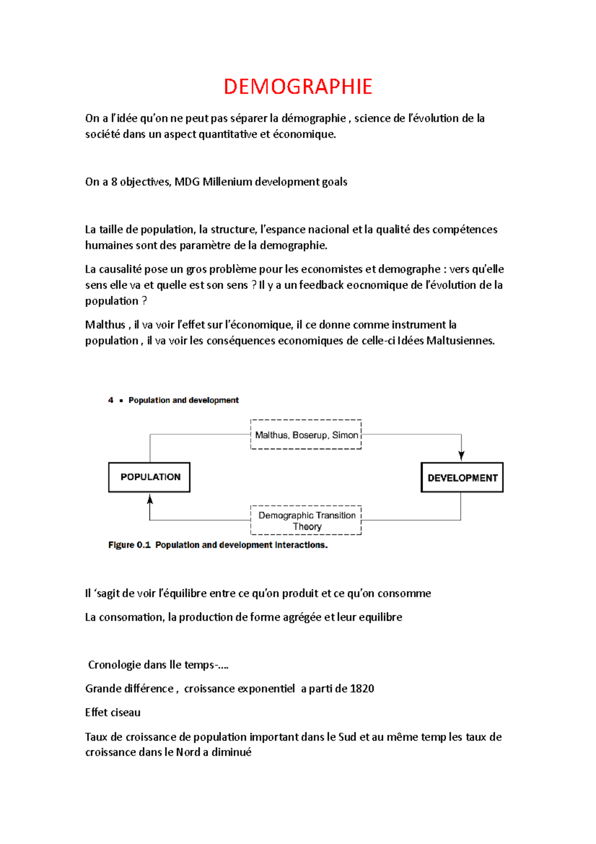 Demographie - cours de demorgraphie - DEMOGRAPHIE On a l’idée qu’on ne ...