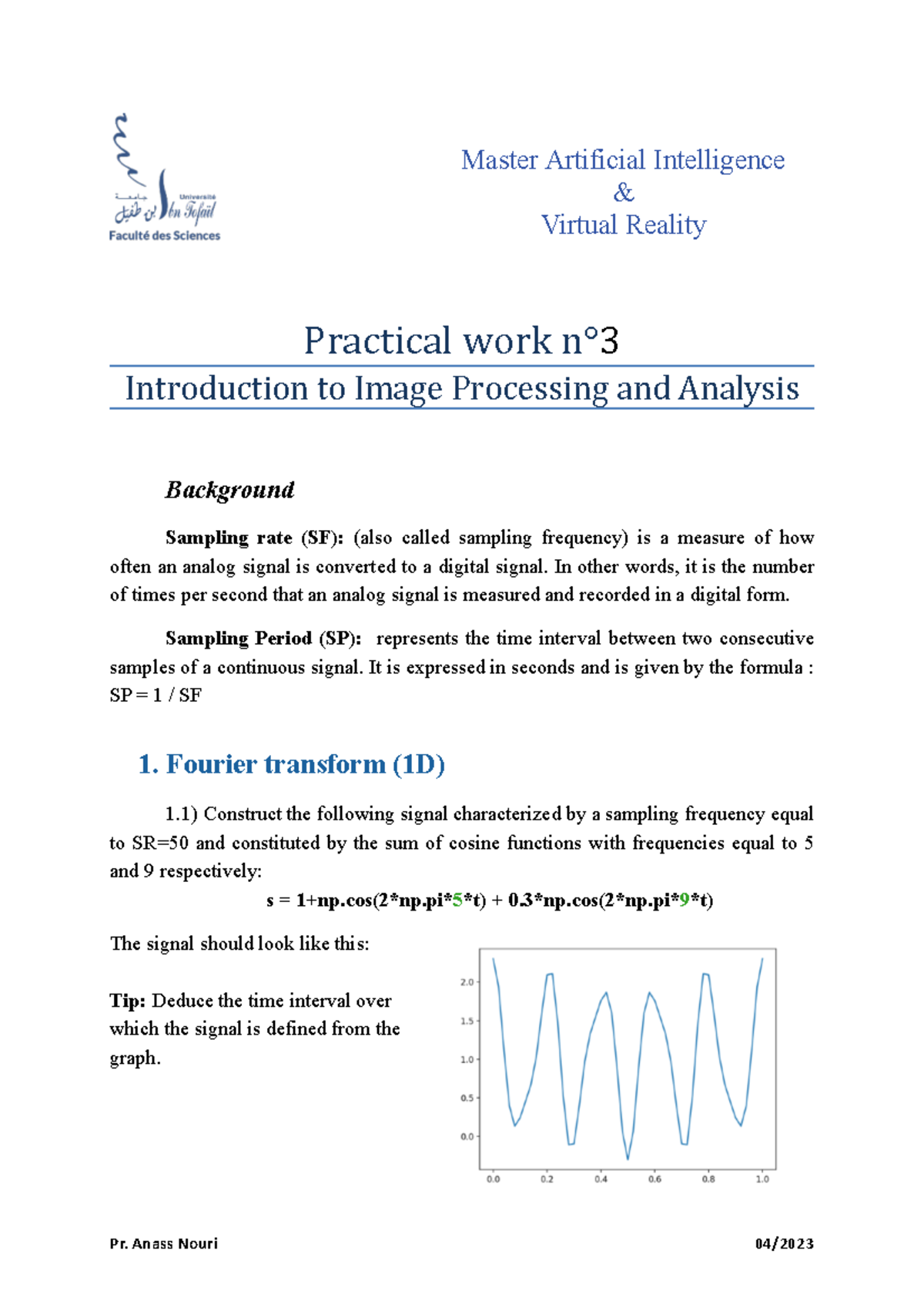 Tp3-Image - ,,,,, - Practical work n° 3 Introduction to Image ...