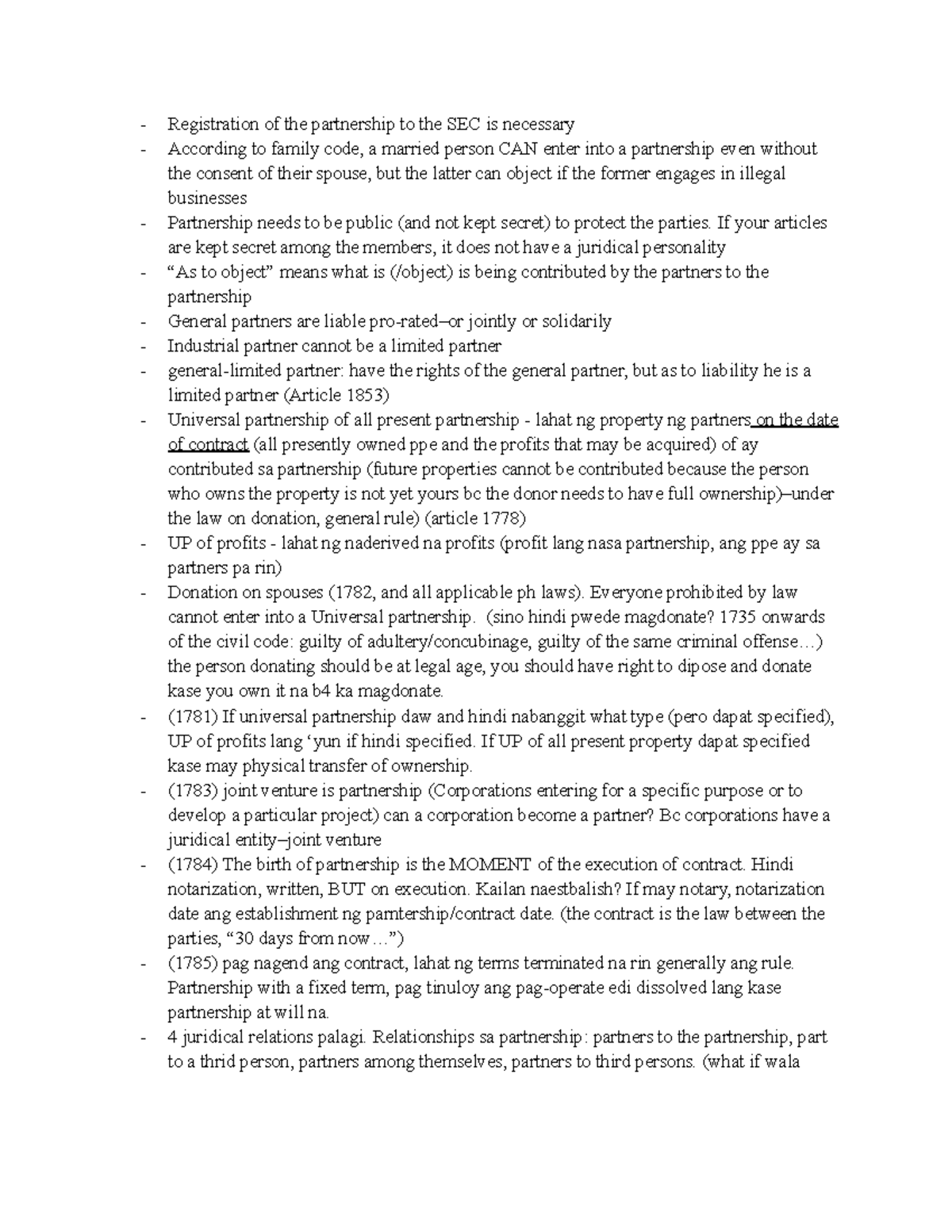 Partnership-law - Registration of the partnership to the SEC is ...