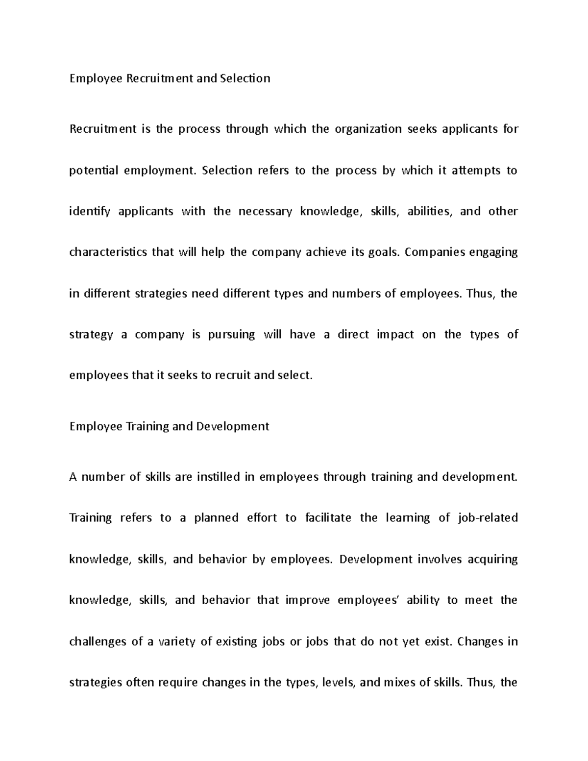 HRM 23- Employee Recruitment and Selection - Employee Recruitment and ...