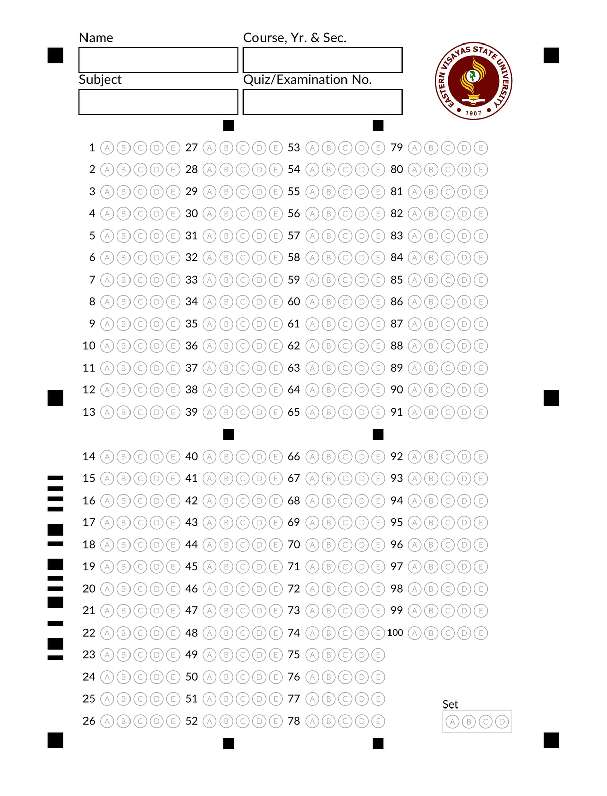 100-items-Quiz-Template - AMA Computer Learning Center College of Ormoc ...