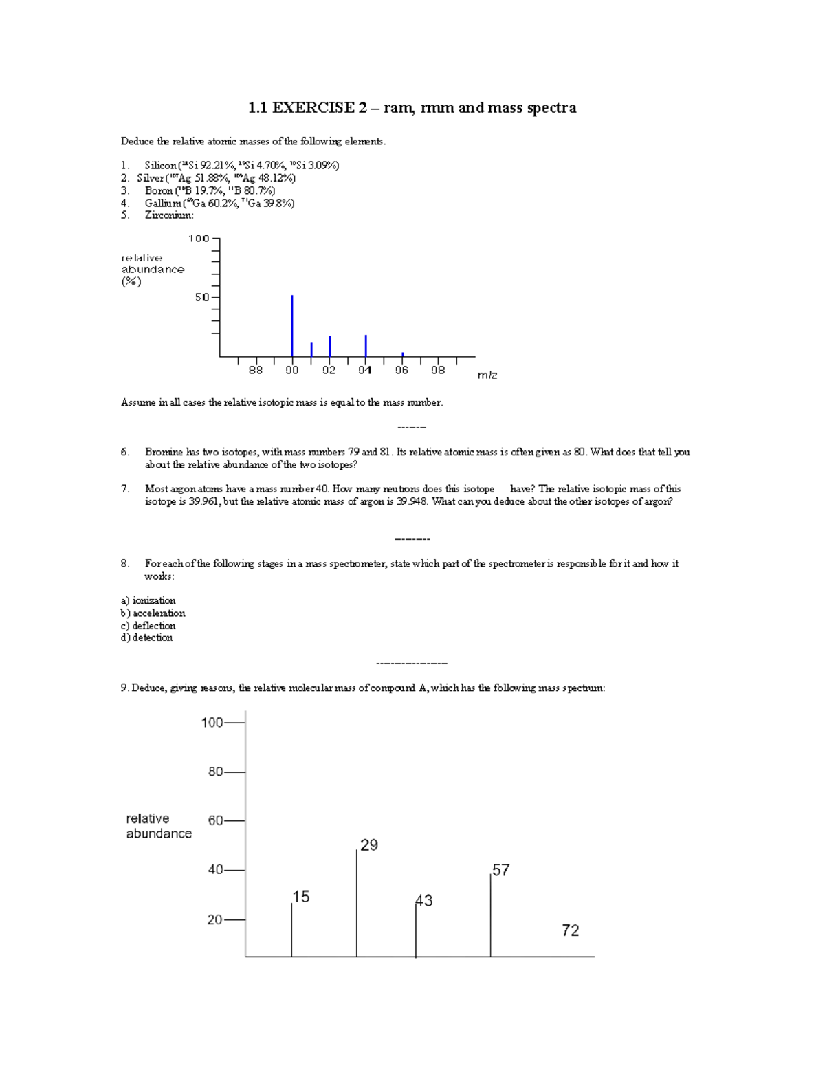 exercise ram rmm and mass spec - 1 EXERCISE 2 – ram, rmm and mass ...