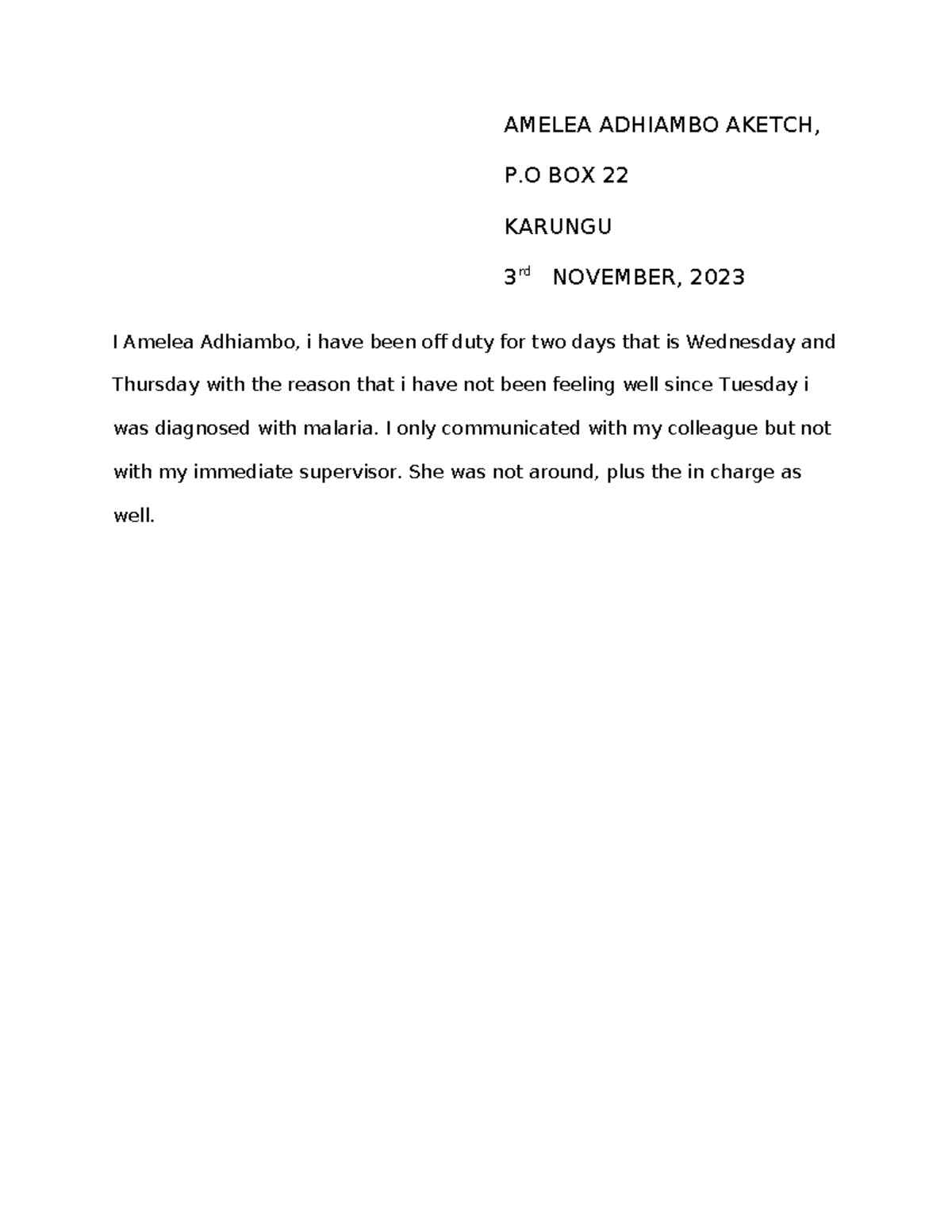 Amelea Adhiambo Aketch - Business and Economics - AMELEA ADHIAMBO ...