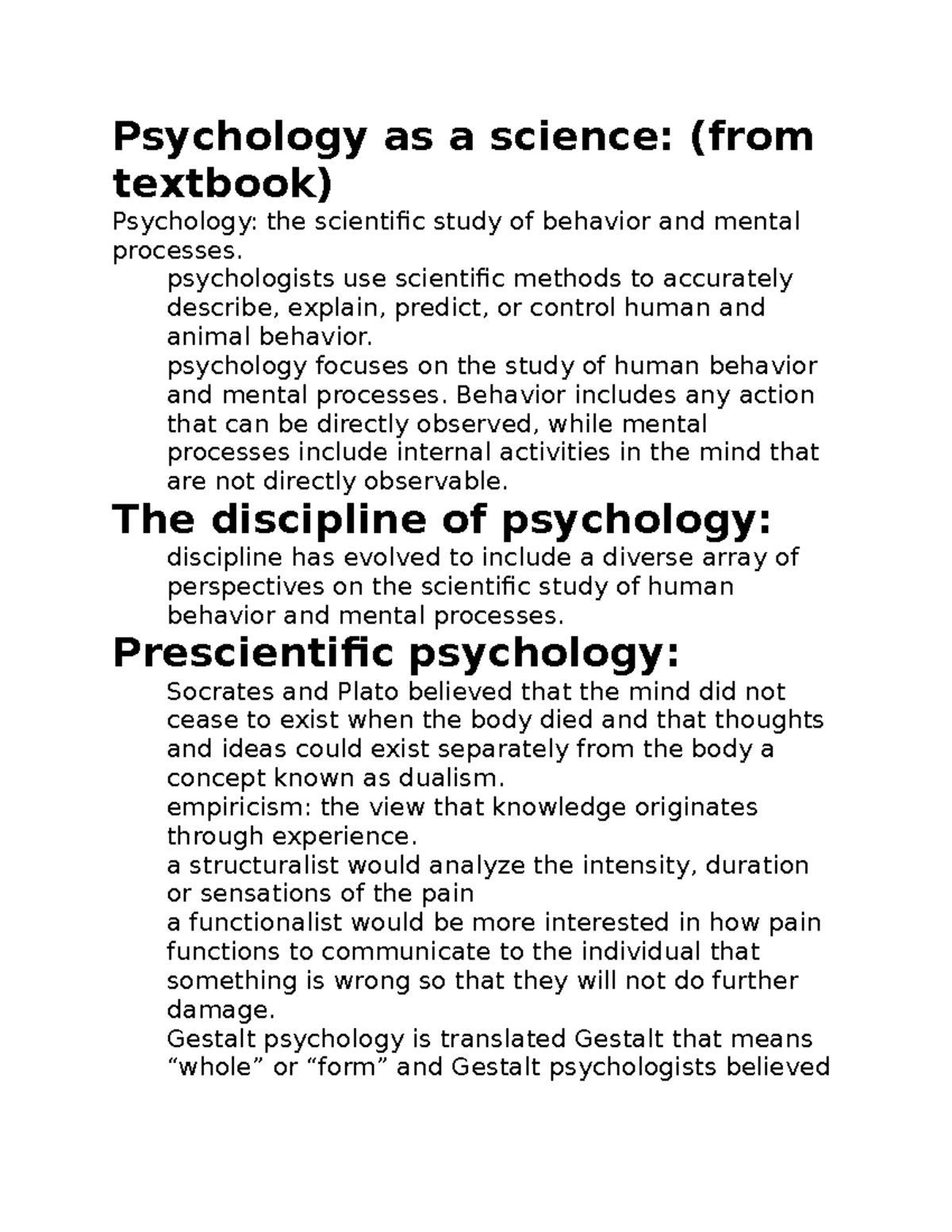 Psychology as a science - psychologists use scientific methods to ...