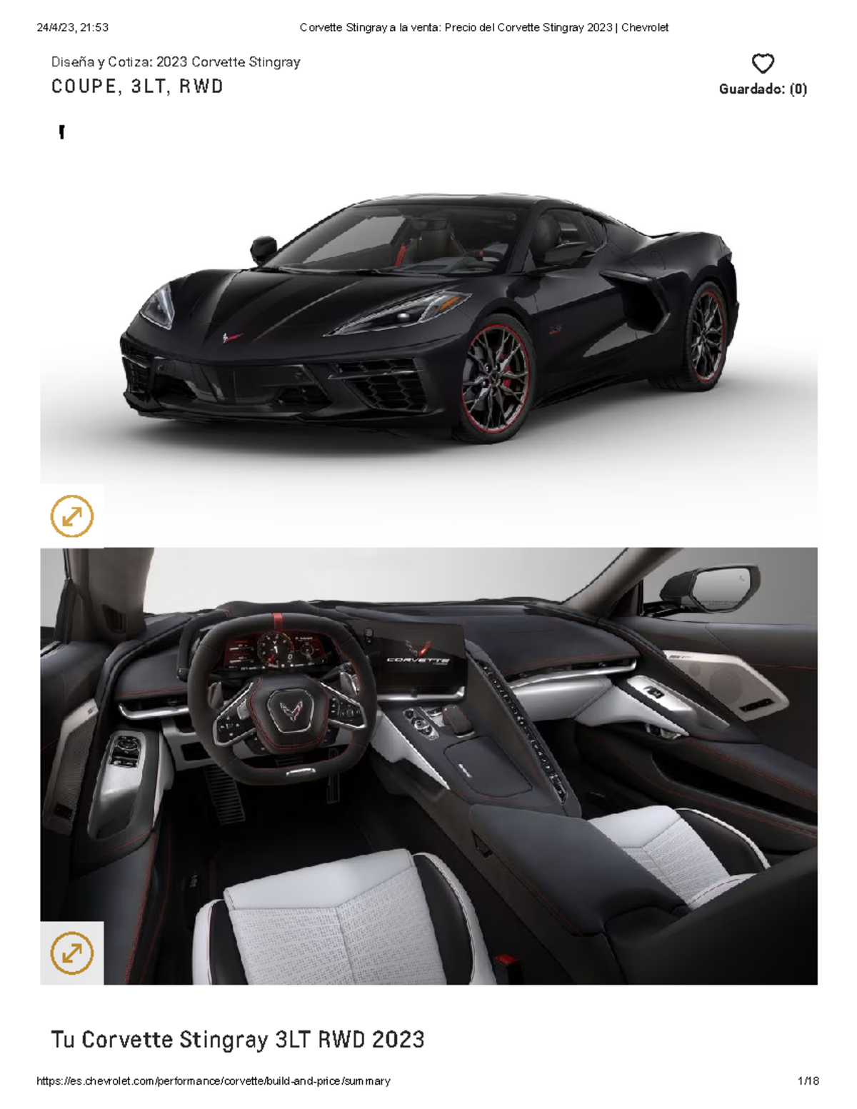 Corvette Stingray a la venta Precio del Corvette Stingray 2023 Chevrolet - Tu Corvette Stingray ...