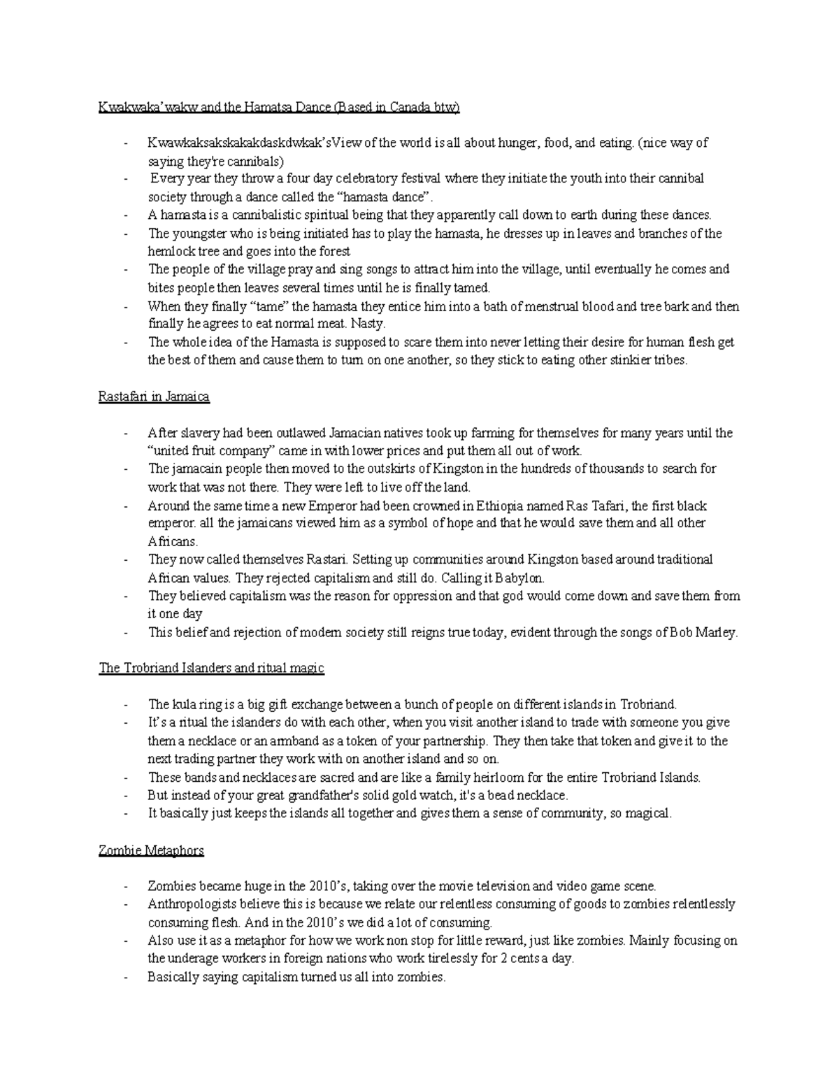 Sample/practice exam 2020, questions and answers - Kwakwaka’wakw and ...