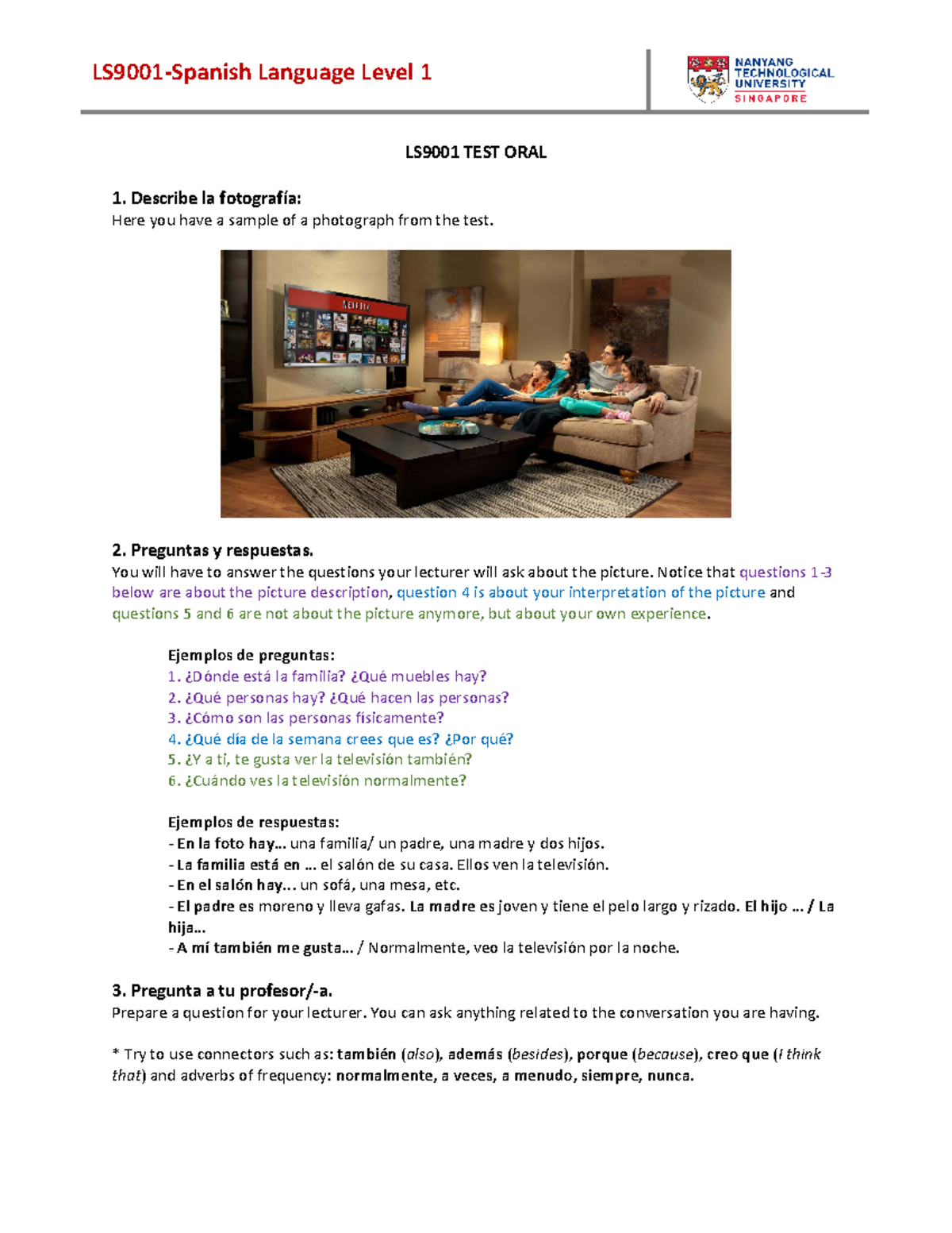 LS9001 TEST ORAL - Oral Exam Example - types of questions that could be ...