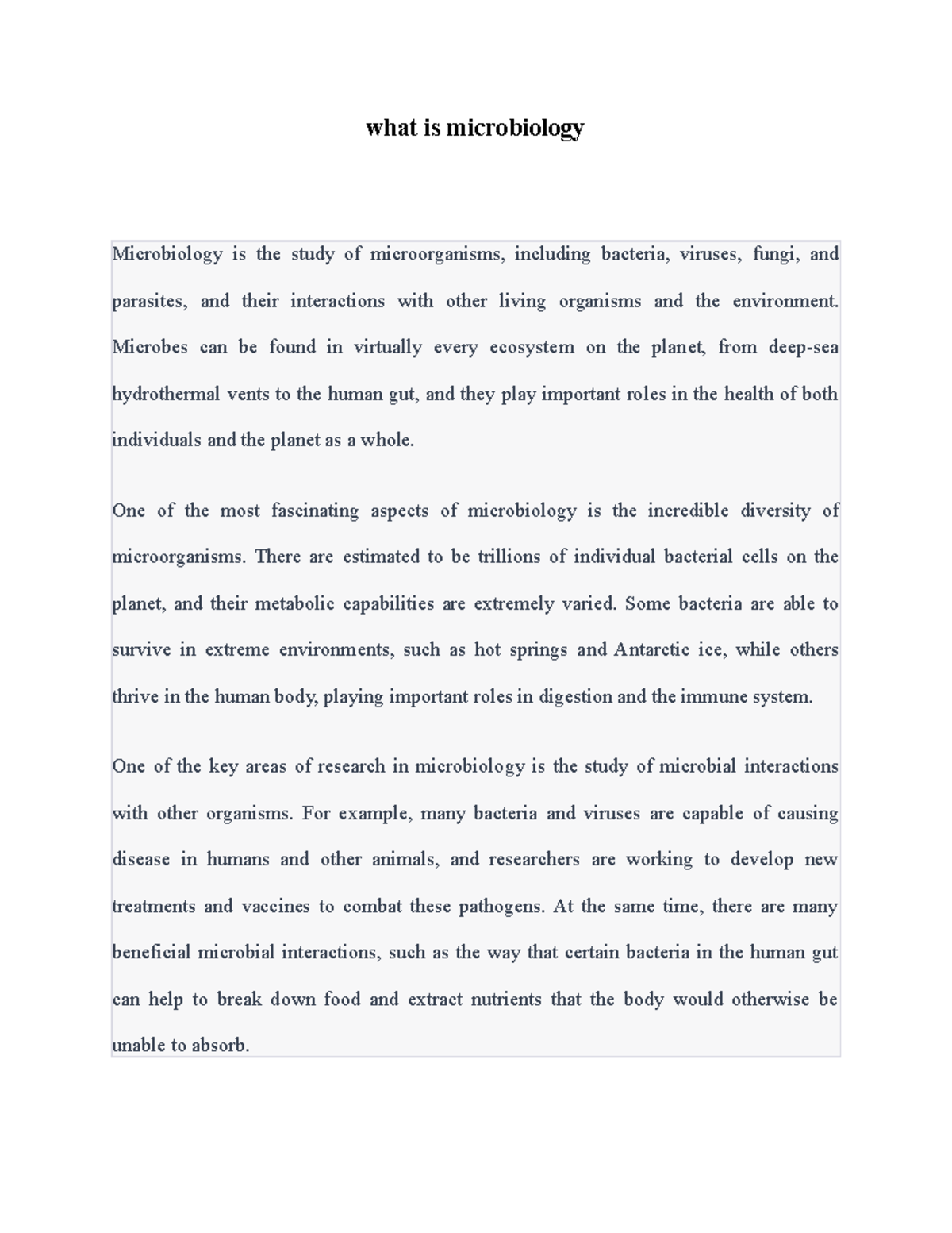 What is microbiology - what is microbiology Microbiology is the study ...