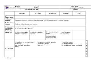 Quarter 2 Cookery Grade 9 Module 5 1 - TLE Quarter 2 – Module 5 ...