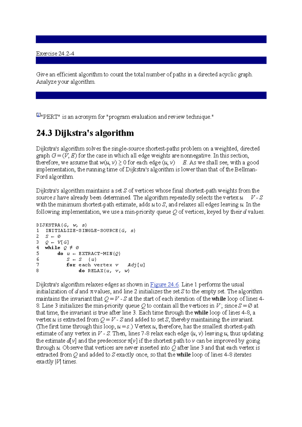 Algorithm Part 6 Single Source Shortest Paths Chapter 24 Exercise 24 Give An Efficient 