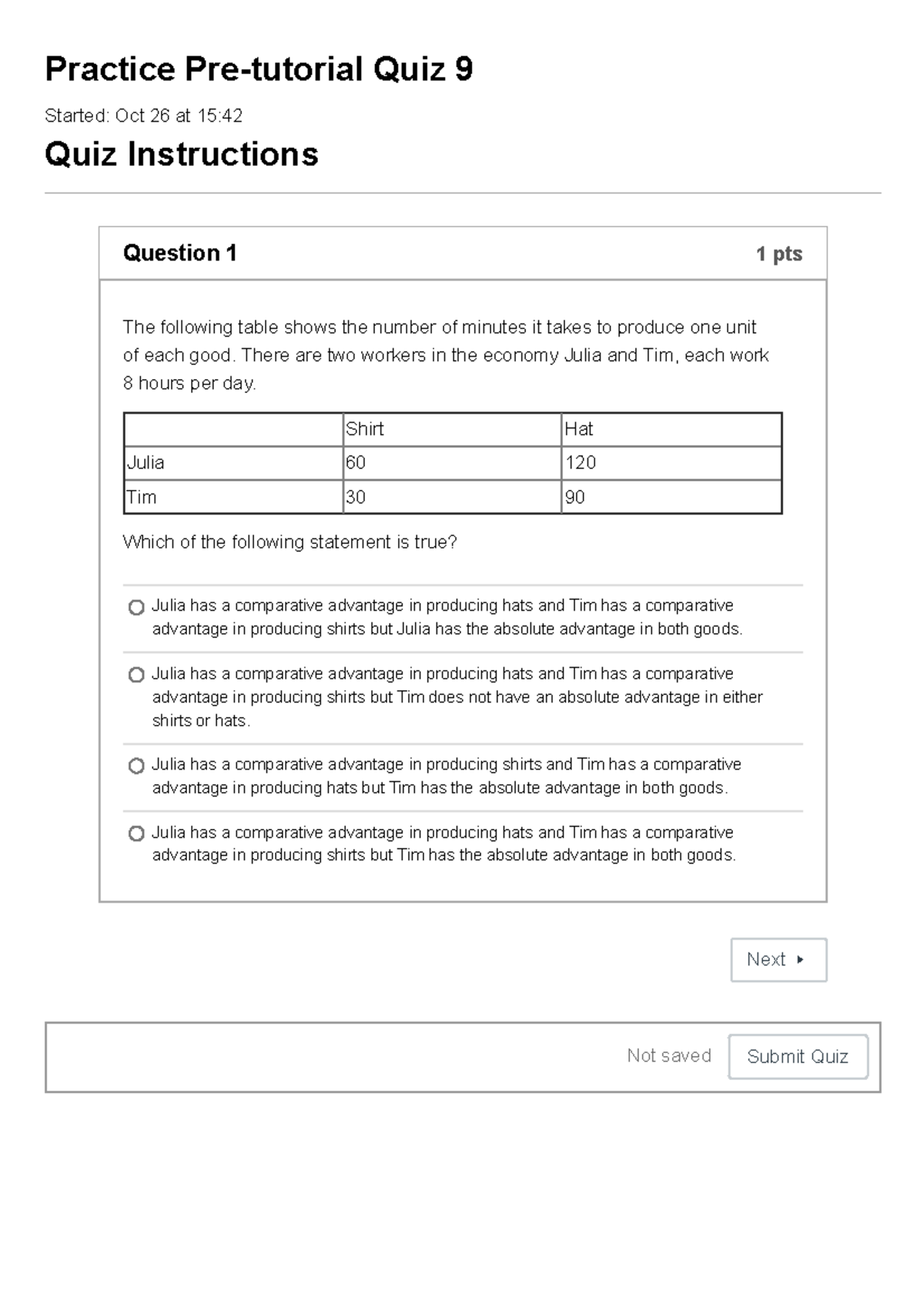 Pre-tutorial Quiz 9 questions 2021 sem2 - Practice Pre-tutorial Quiz 9 ...