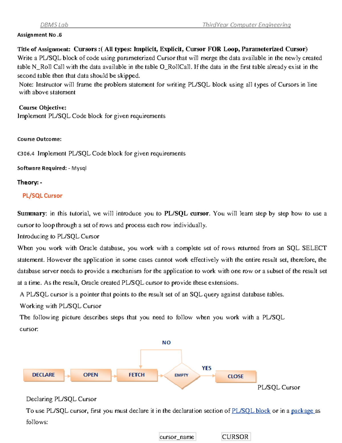 Assignment-no- 6 - Assignmets - Assignment No. Title of Assignment ...