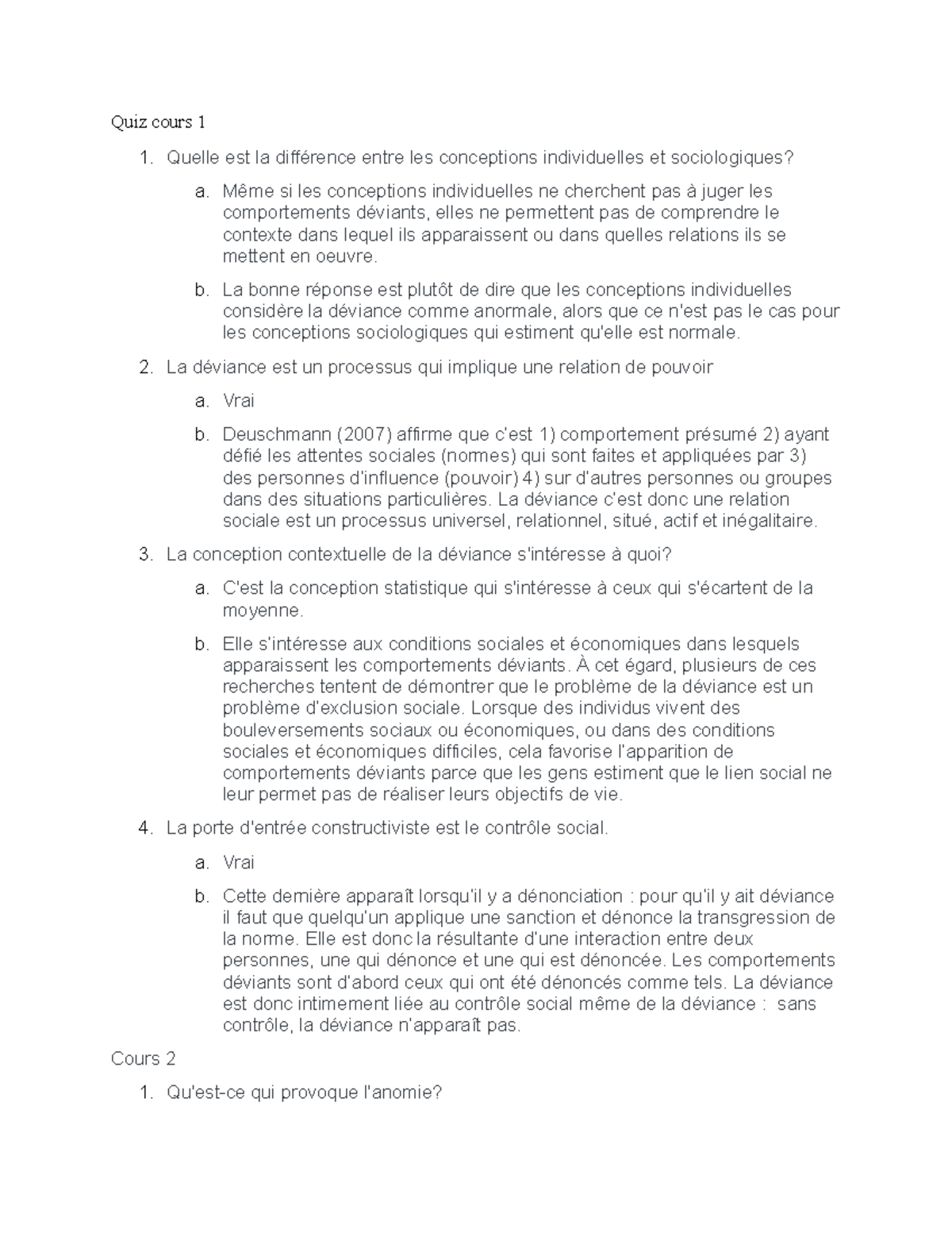 Tous les Quiz pour l'intra - Quiz cours 1 Quelle est la différence ...