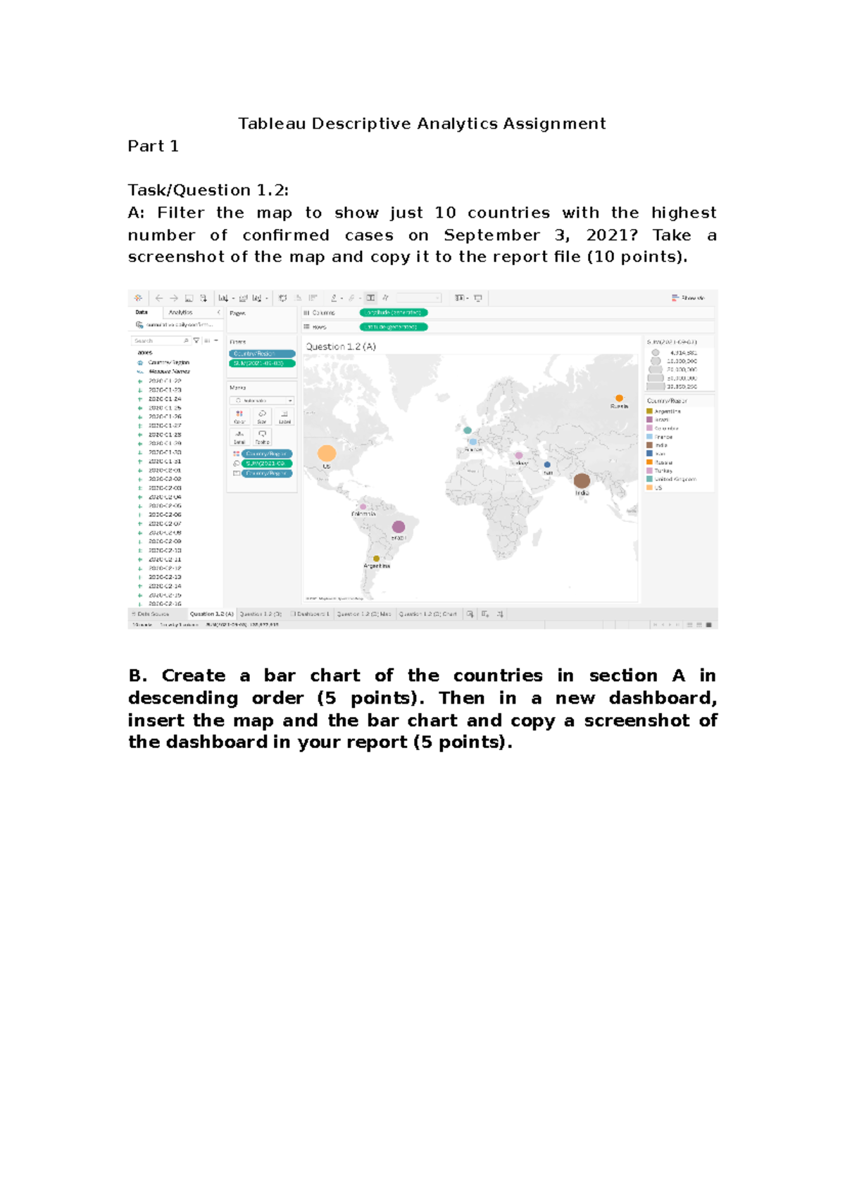 Tableau - sssssssssssssssssds - Tableau Descriptive Analytics Assignment Part 1 Task/Question 1 ...