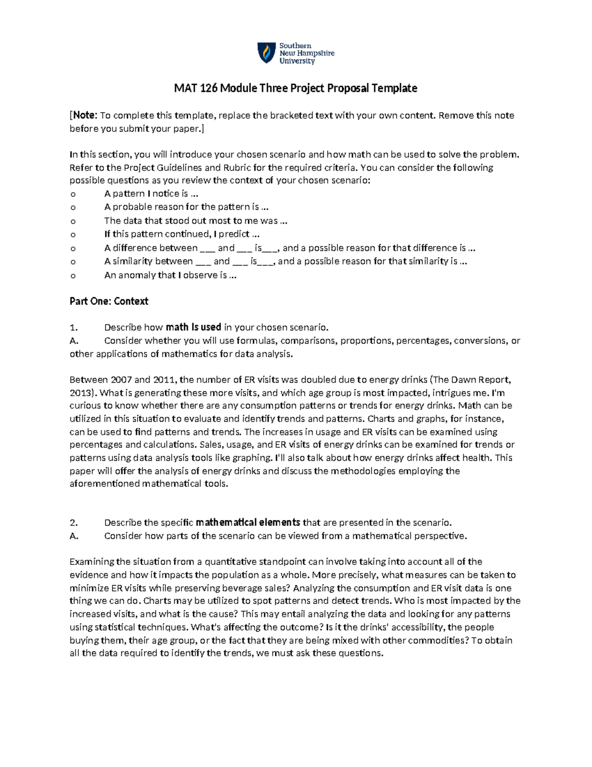MAT 126 Module Three Project Proposal Assignment - MAT 126 Module Three Project Proposal ...