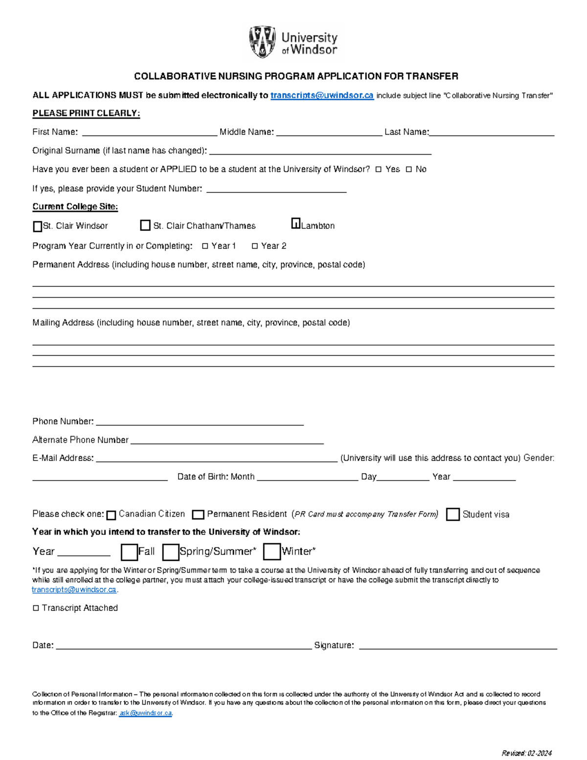 20240214 Collaborative Nursing Program Application FOR Transfer Final ...