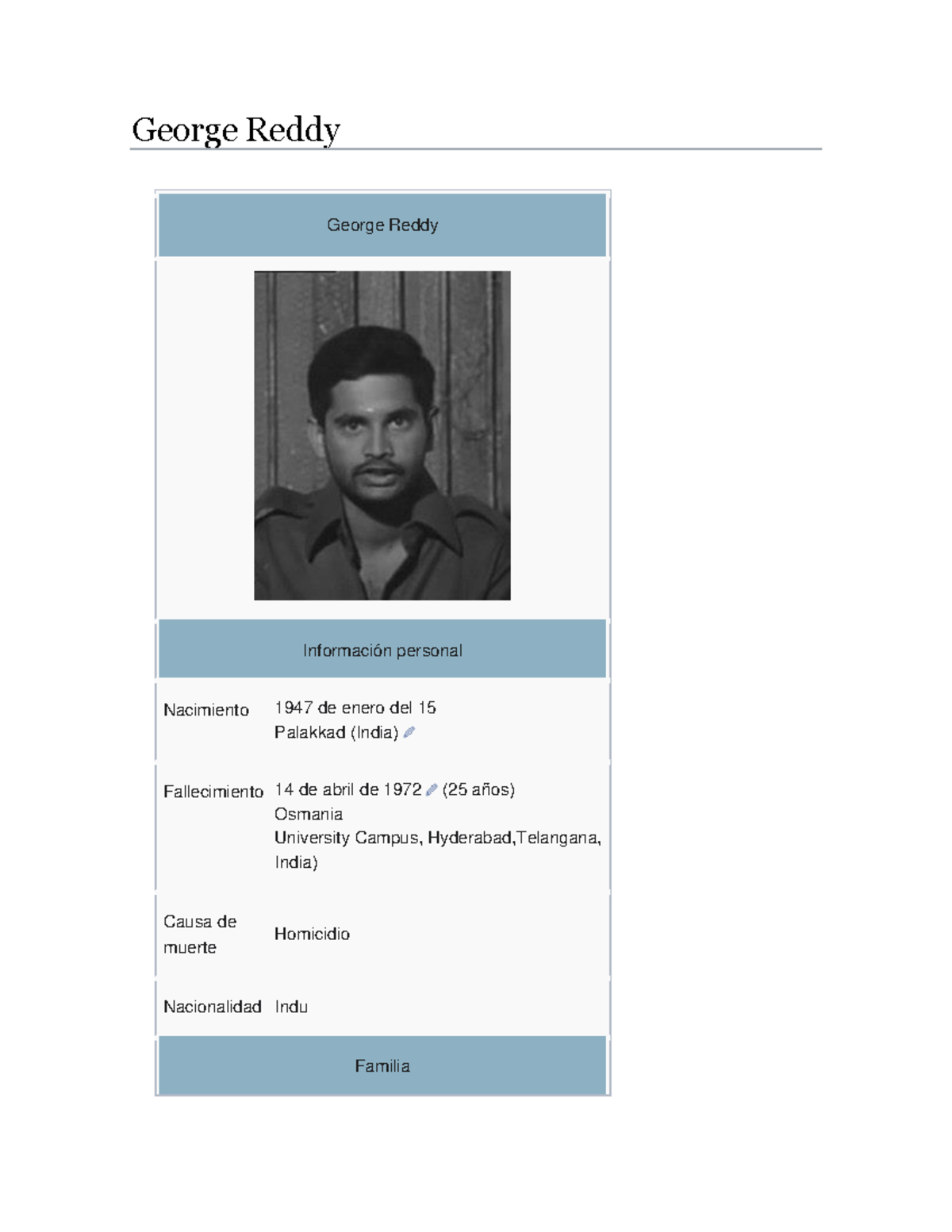 George Reddy - pequeño apunte sobre las biografías de el autor con ...