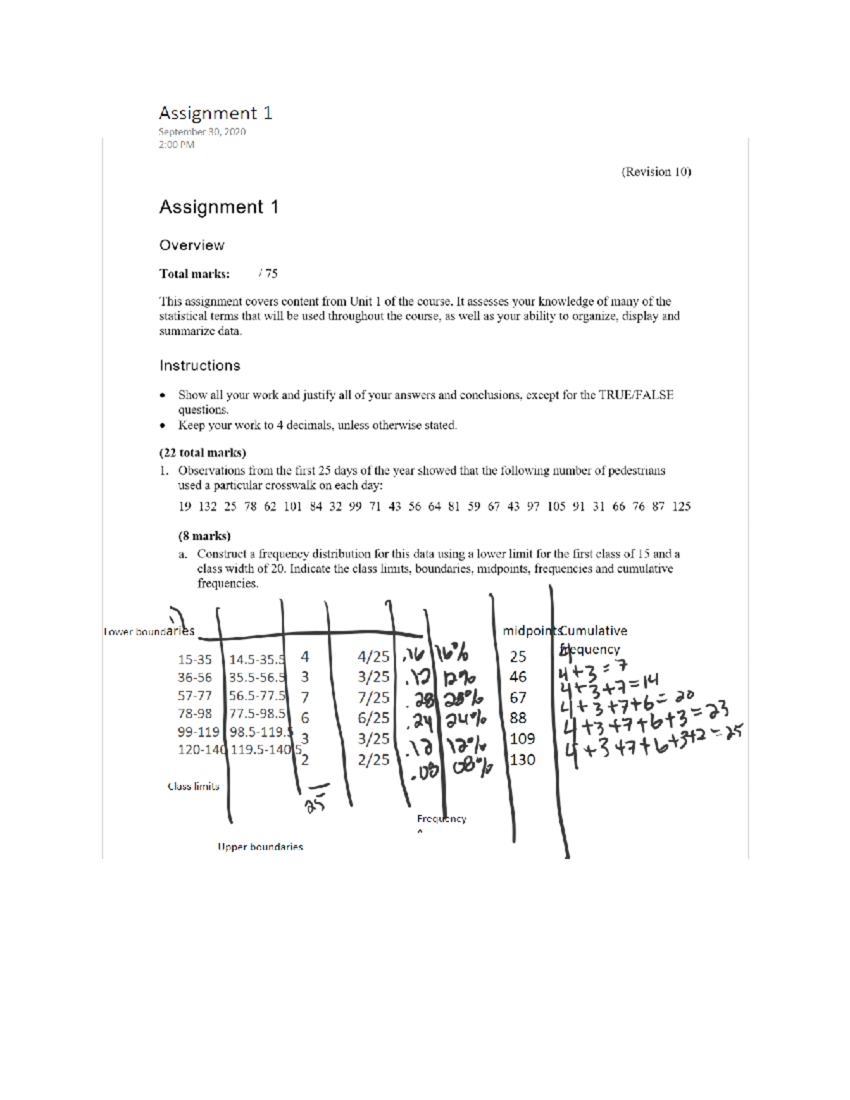 Assignment 1 - Math 215 - Studocu