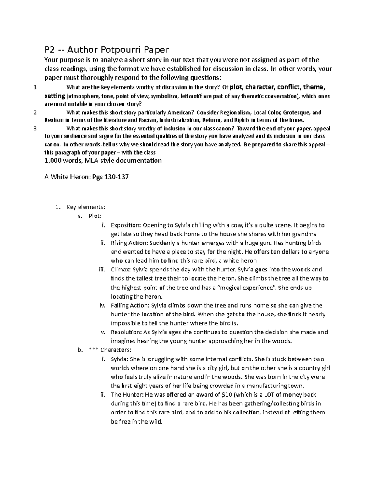 AML2020 A White Heron Draft - P2 - Author Potpourri Paper Your purpose ...