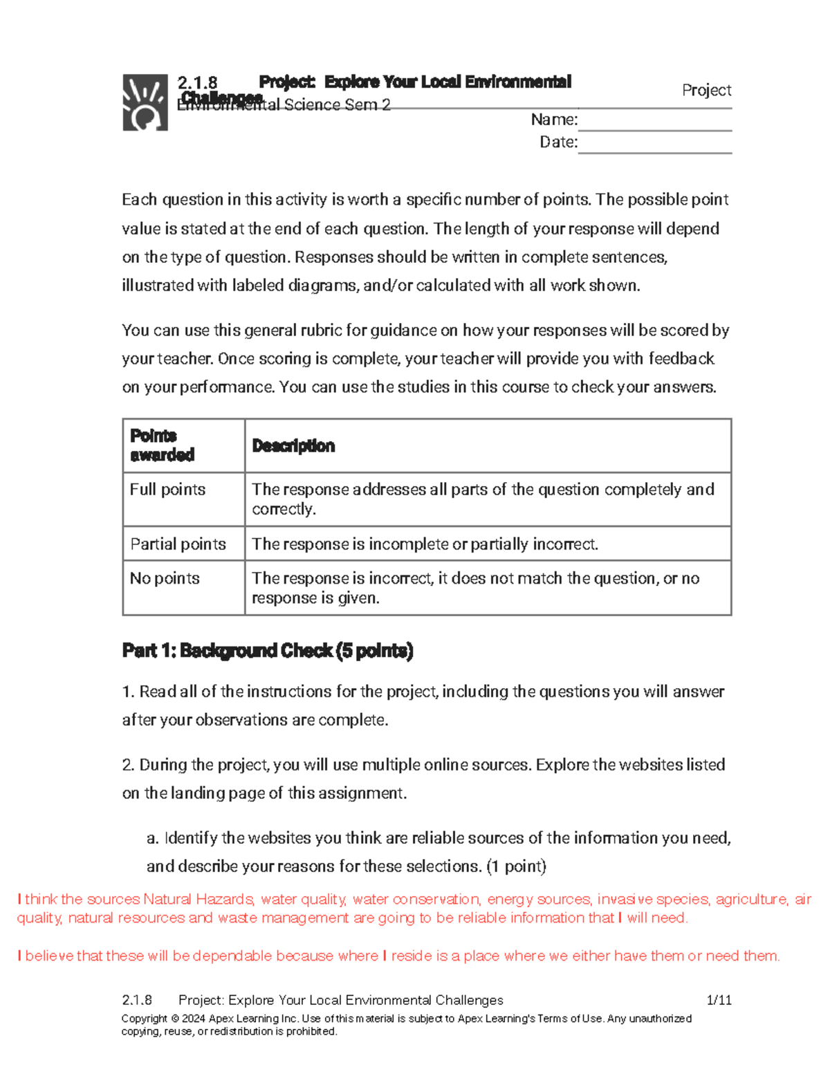 2.1.8 Project - Explore Your Local Environmental Challenges (Project)-2 - Project: Explore Your ...