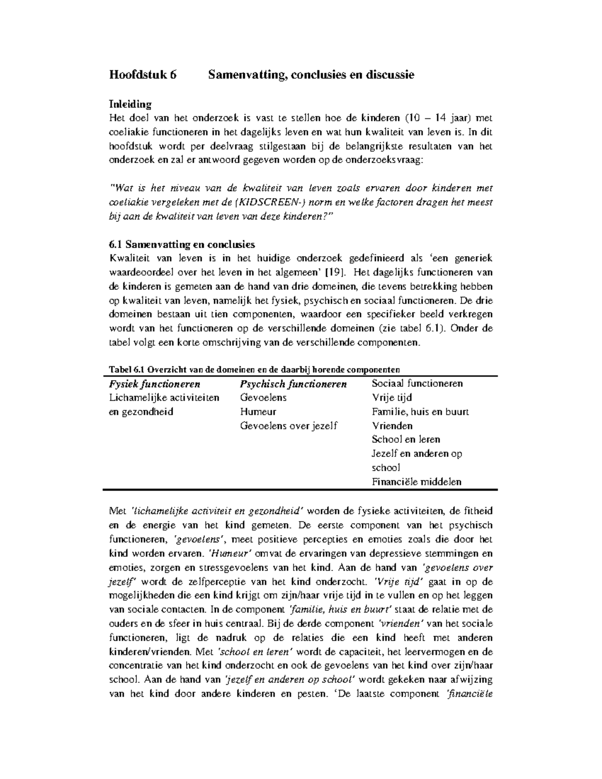 Samenvatting, conclusies en discussie voor thesis - Hoofdstuk 6 ...