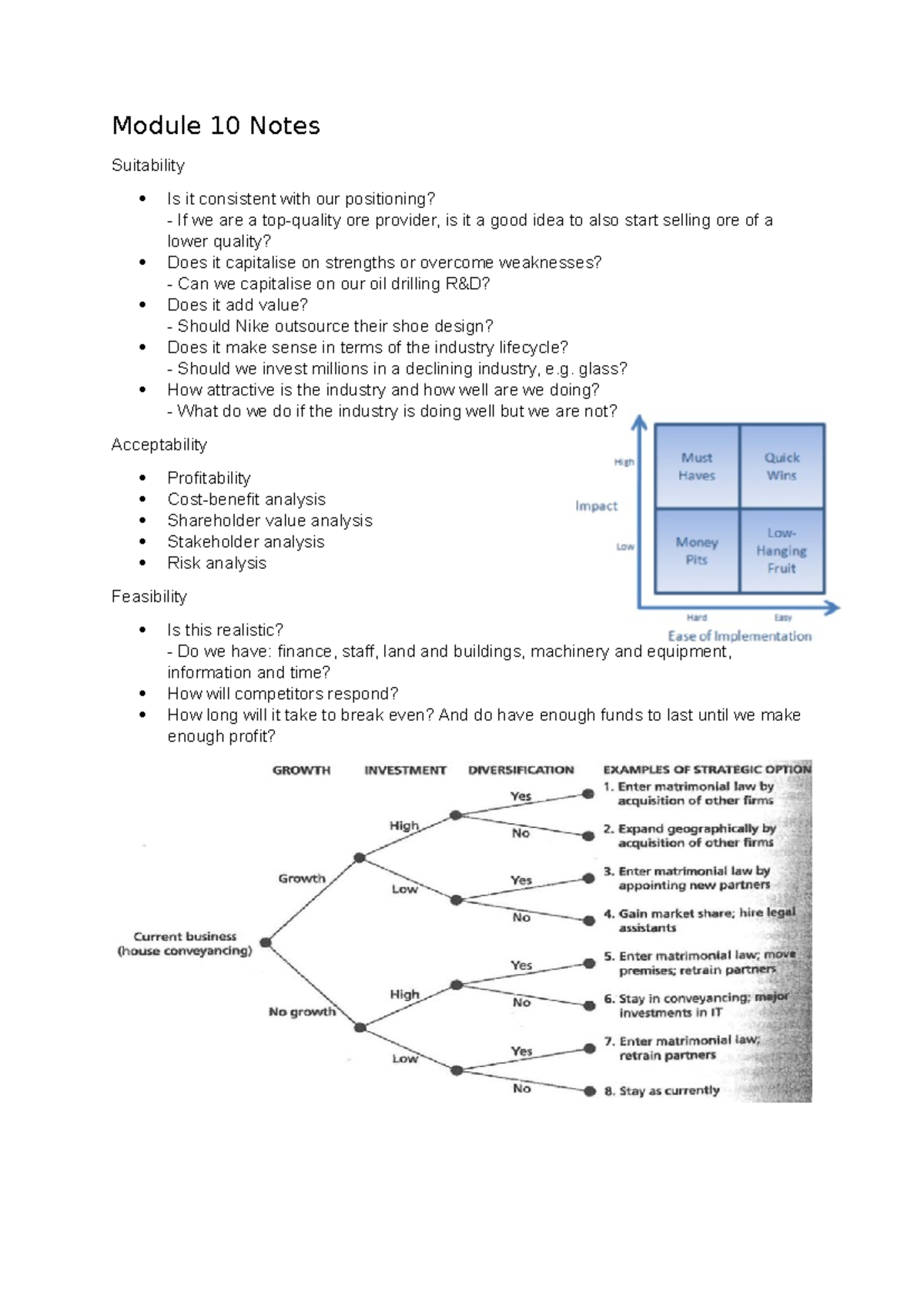 Mod 10 - lec notes - Module 10 Notes Suitability Is it consistent with ...