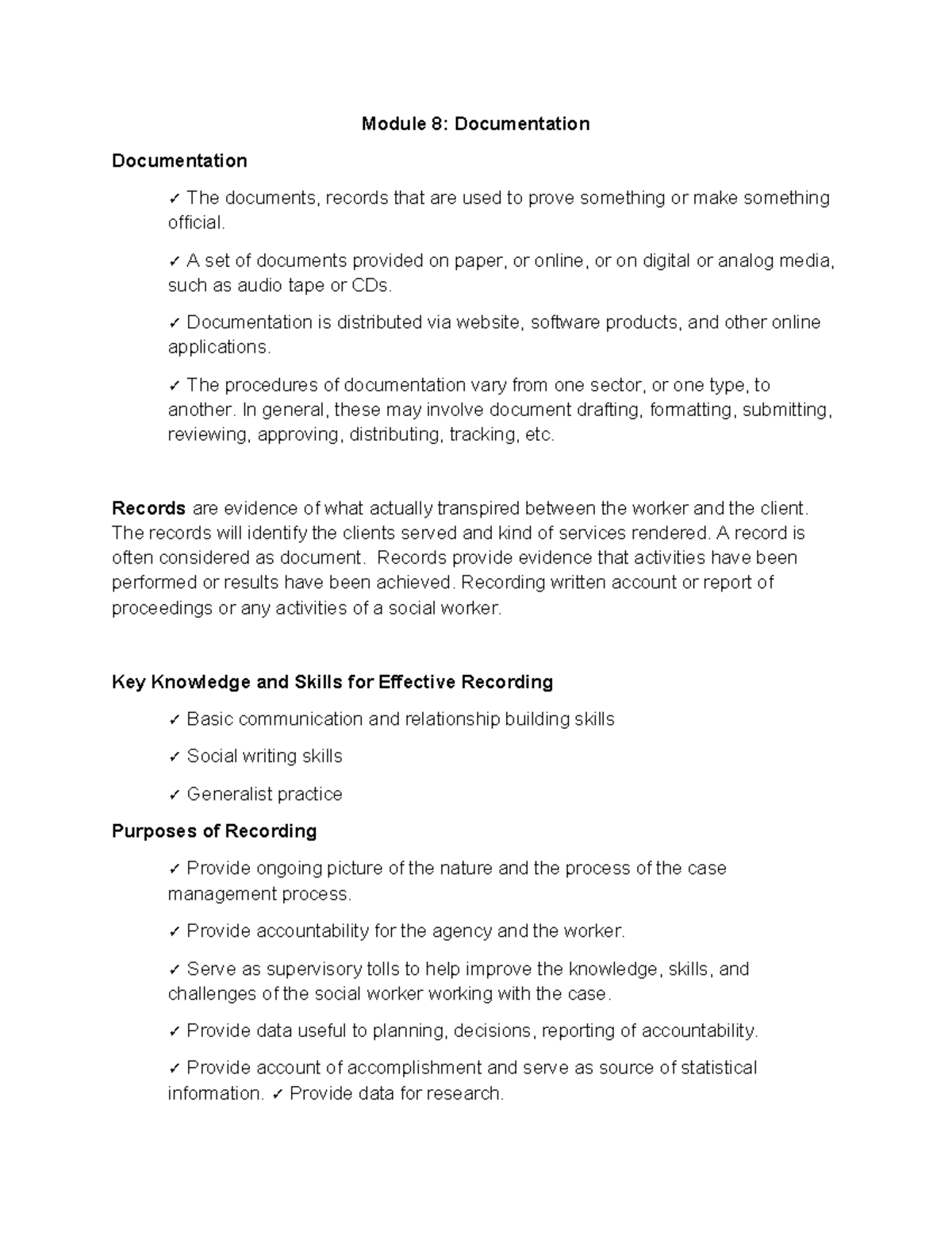 Group-6-Reporting - Module 8: Documentation Documentation The documents ...