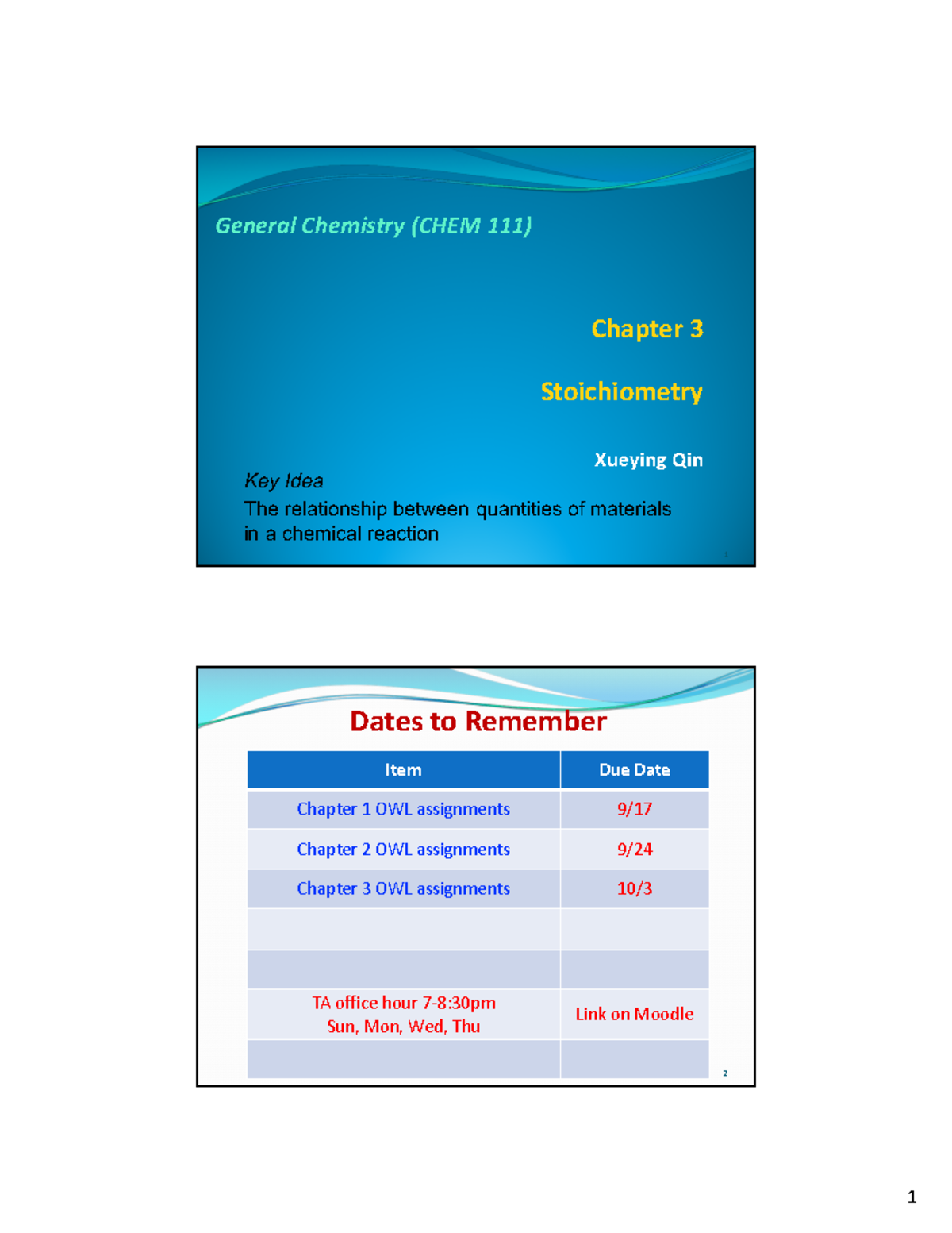 Chapter 3 Complete Notes - General Chemistry (CHEM 111) Chapter 3 ...
