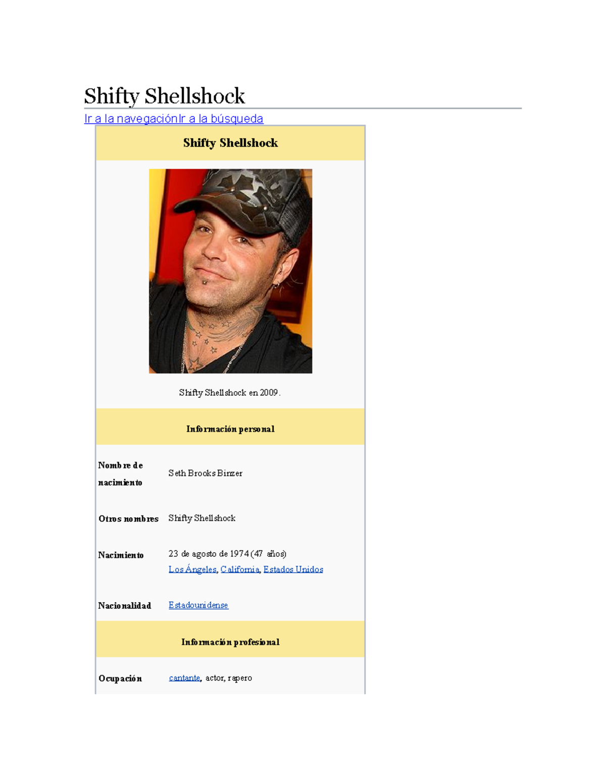 pasa por el nivel de lo presendible - Shifty Shellshock Ir a la ...