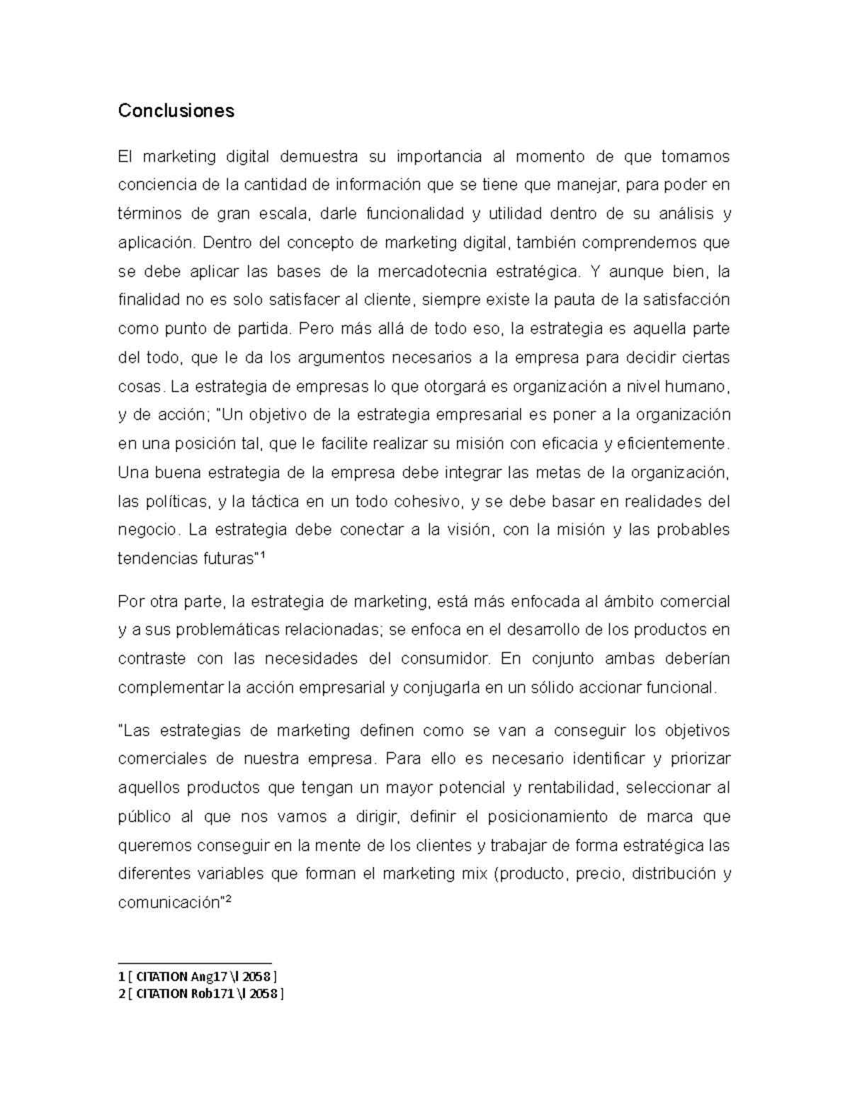 Conclusiones. Mercadotecnia estratégica. - Conclusiones El marketing ...