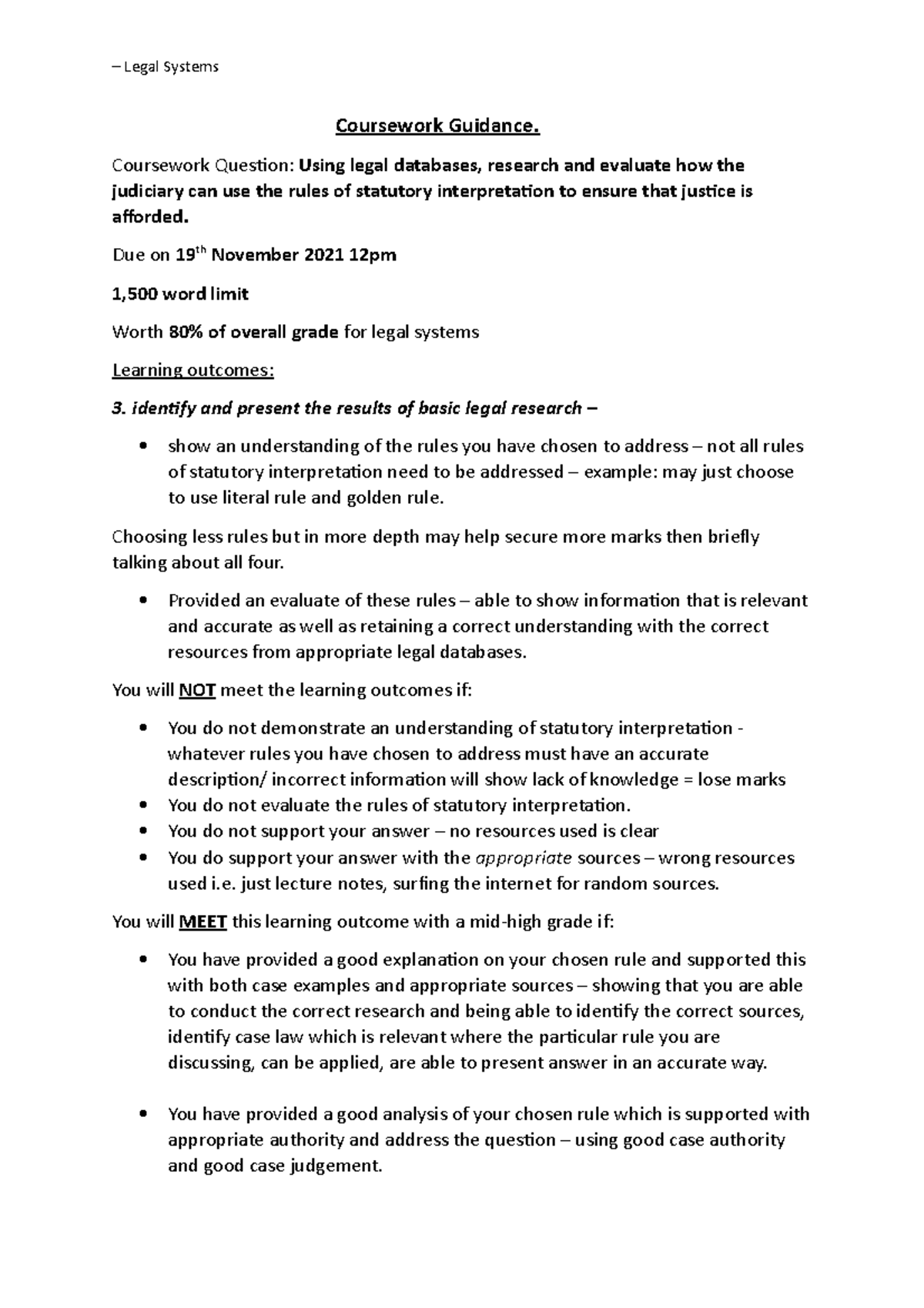 Week 5 - Coursework Guidance - Coursework Guidance. Coursework Question ...