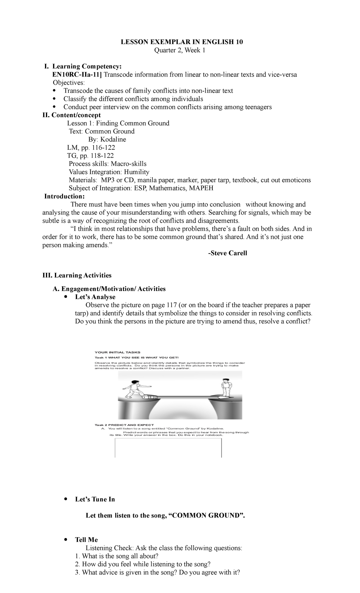 Q2 lesson 1 - LESSON EXEMPLAR IN ENGLISH 10 Quarter 2, Week 1 I ...