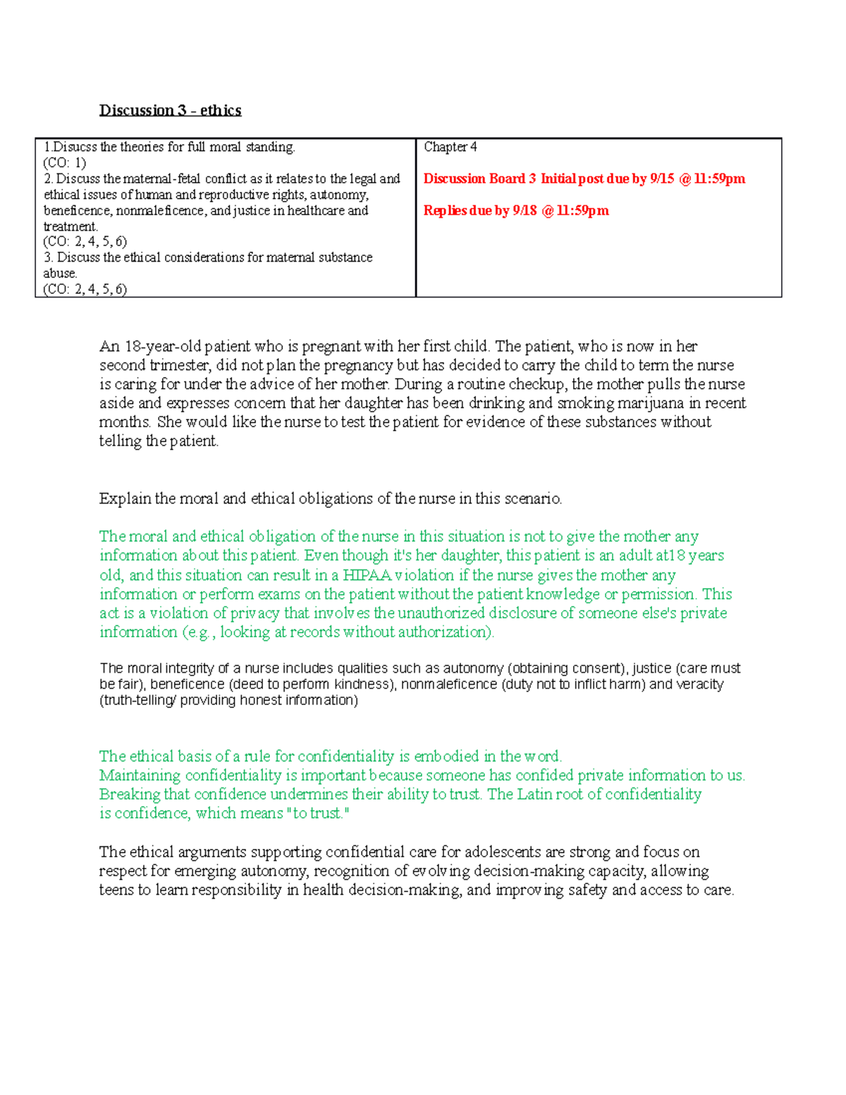 Discussion 3-ethics - Discussion 3 - ethics 1 the theories for full ...