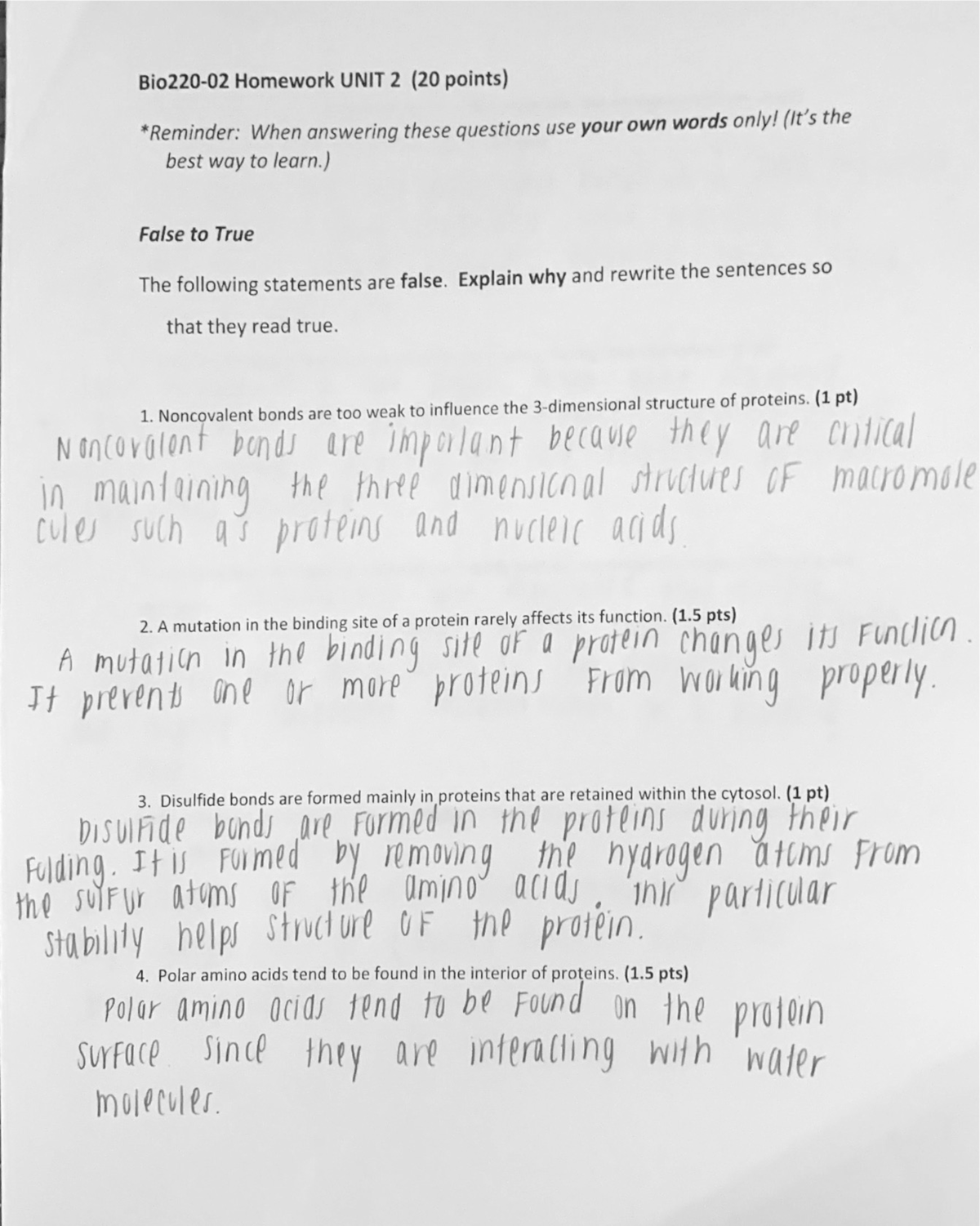 Unit 2 Homework - BIO 220 - Studocu