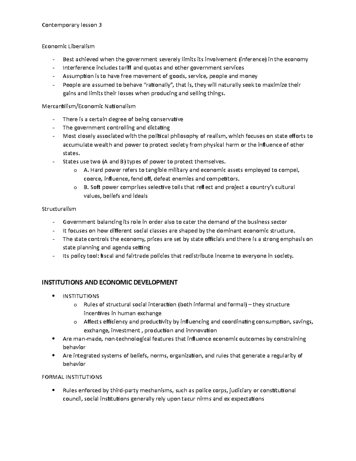 Economic Liberalism - Contemporary lesson 3 Economic Liberalism Best ...