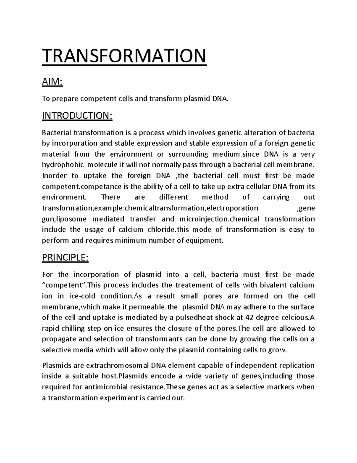 Bacterial Transformation (Practical) - Genetic Engineering ...