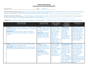 Module 02 Assignment Interpersonal Process Recording IPR - Mental Health Nursing Interpersonal ...
