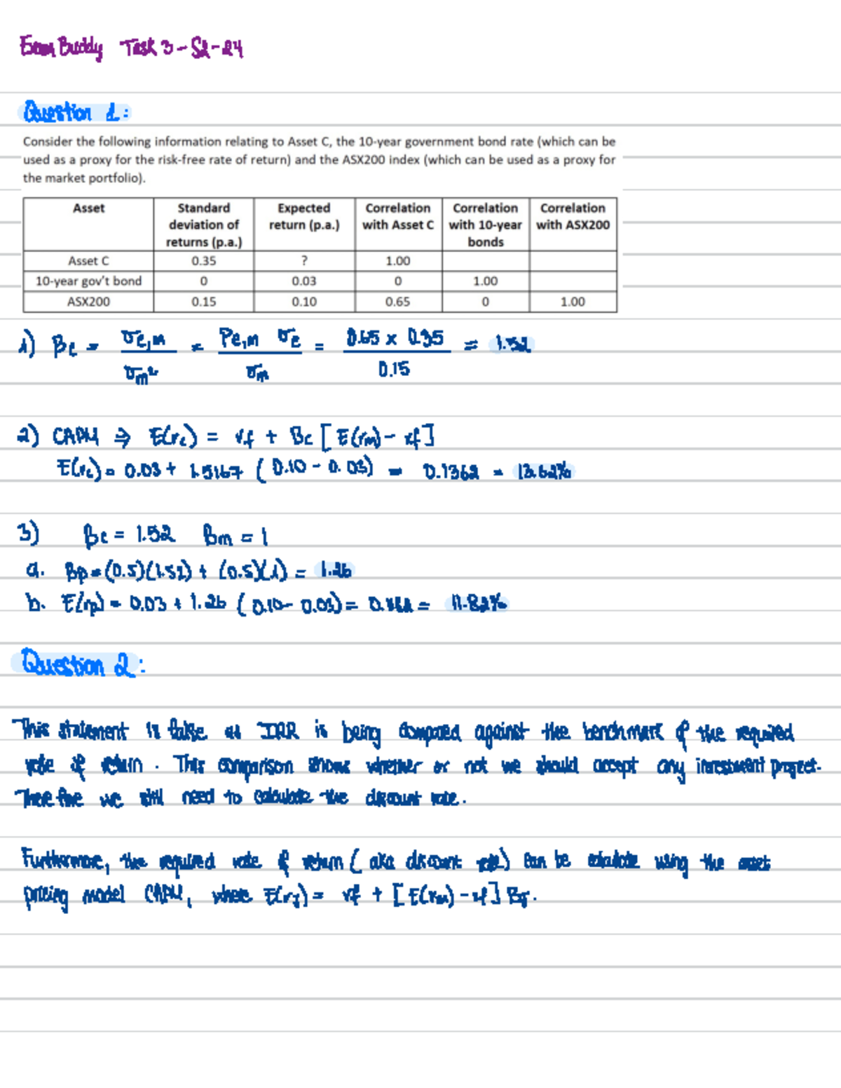 Exam Buddy Task 3 - Exam Buddy Task 3-S2- Question 1 : 1) Be = Je , m ...