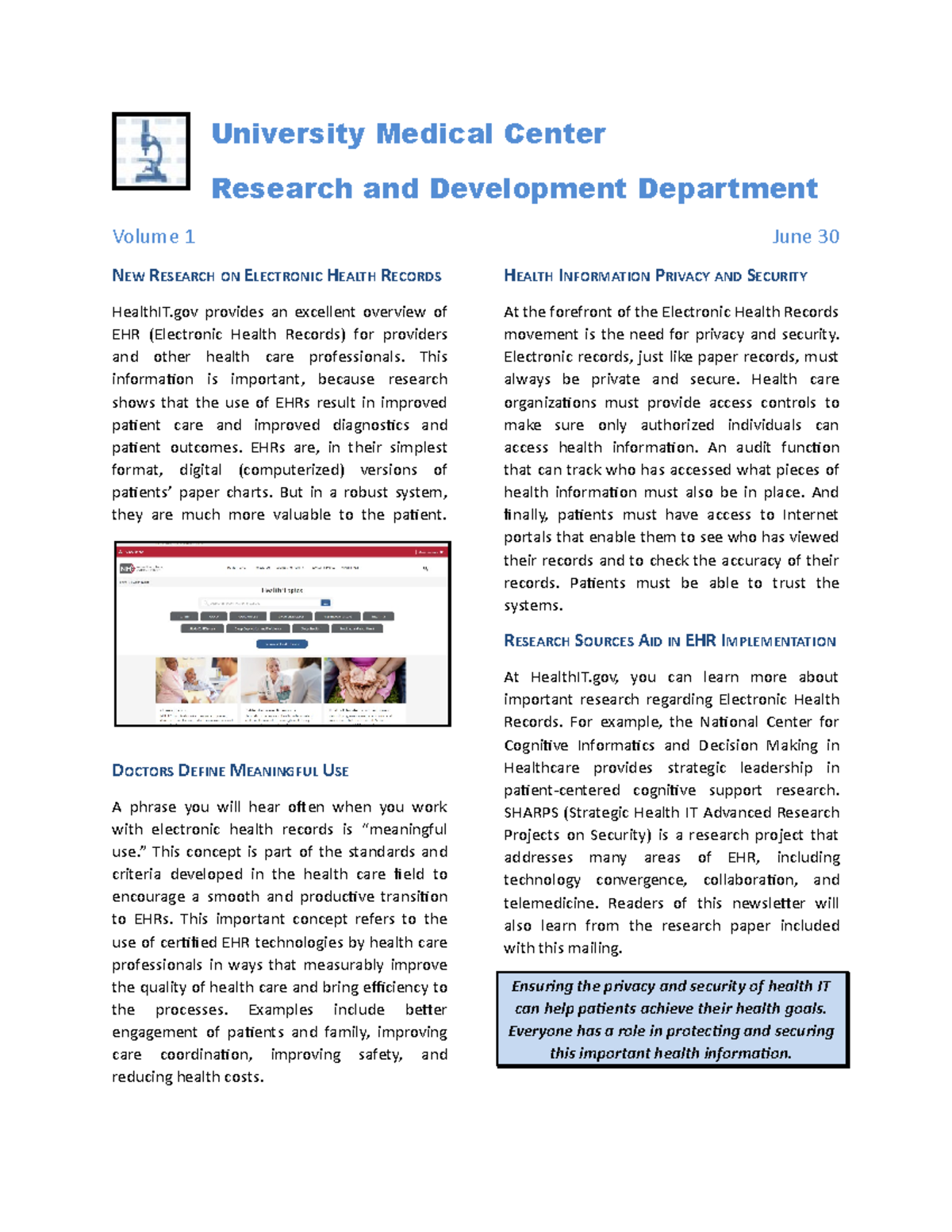 Nguyen Word 3G Research Paper and Newsletter - University Medical ...