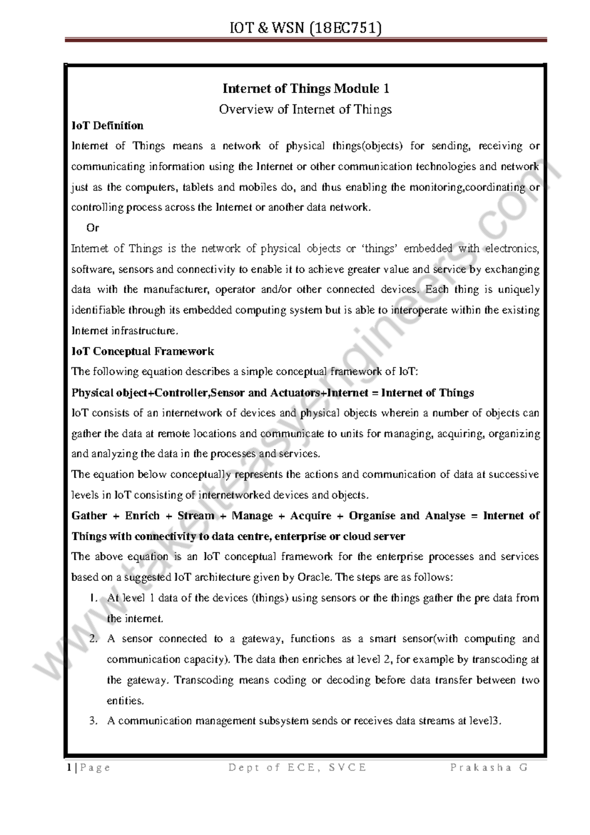 Iot M1 Iot Module 1 Notes Iot Definition Internet Of Things Module