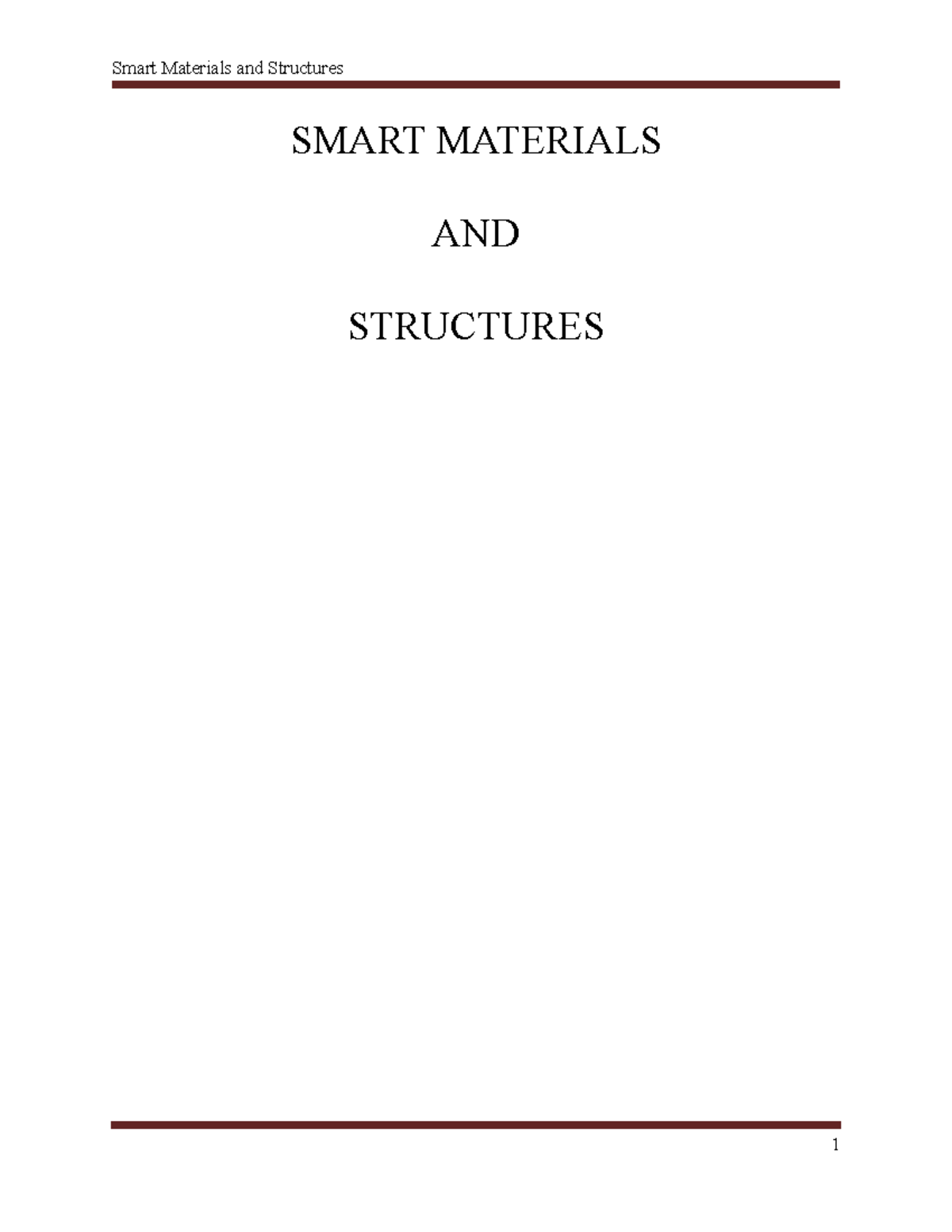 Plag chked report - ertyujkl; - SMART MATERIALS AND STRUCTURES CONTENTS - 1 INTRODUCTION SL. No ...